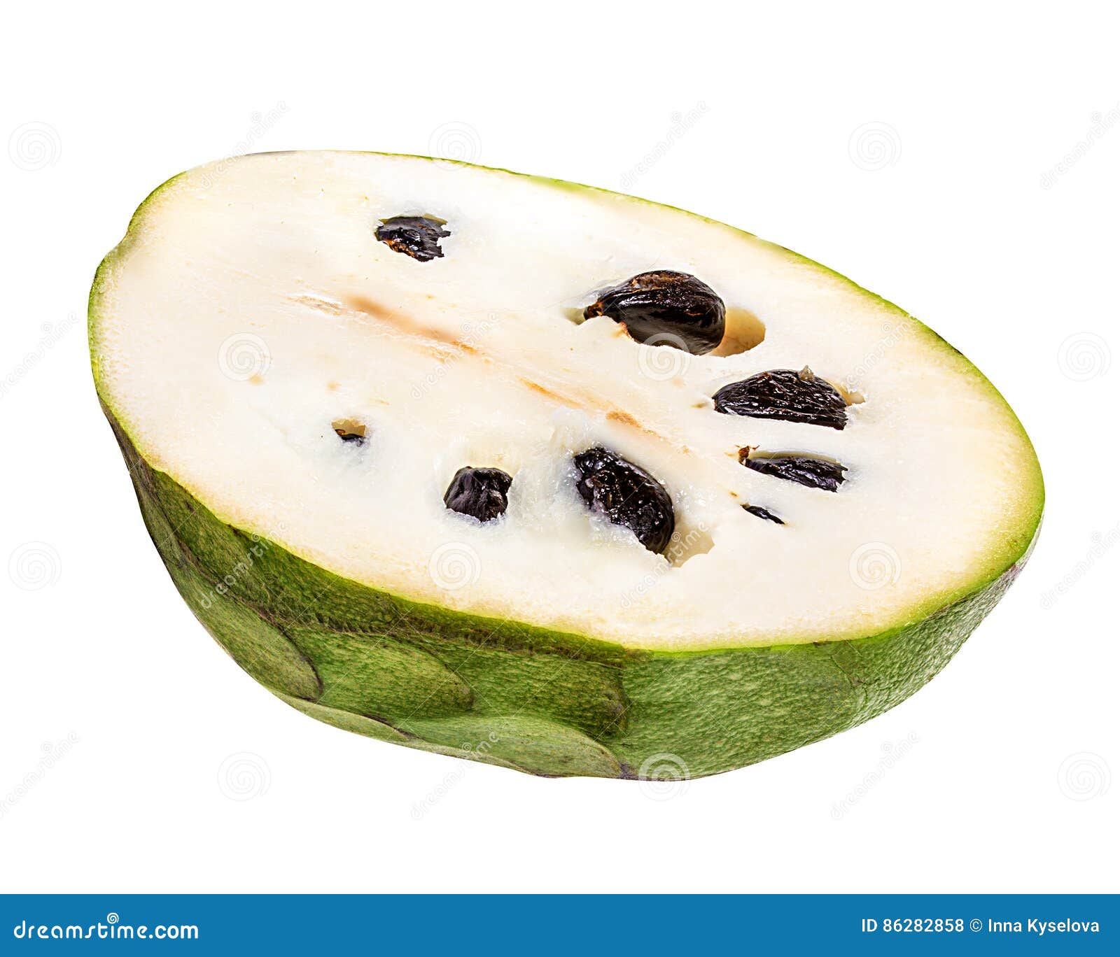 Cherimoya fruit on white stock photo. Image of exotic - 86282858