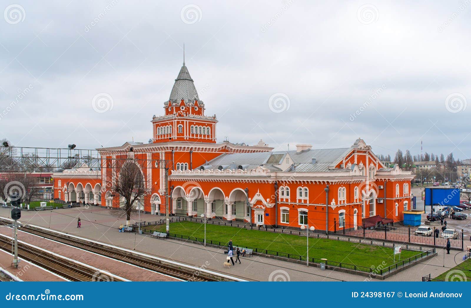 Chernihiv Railway Station Building Stock Image - Image of european ...