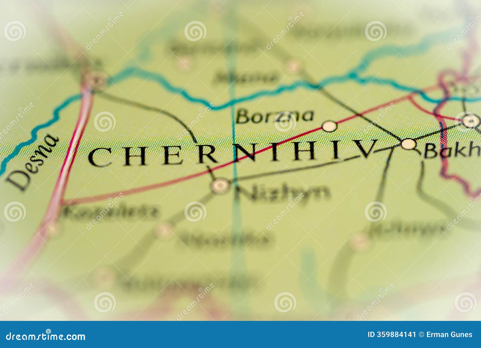 Chernihiv, Ukraine Highlighted on a World Map Stock Image - Image of ...