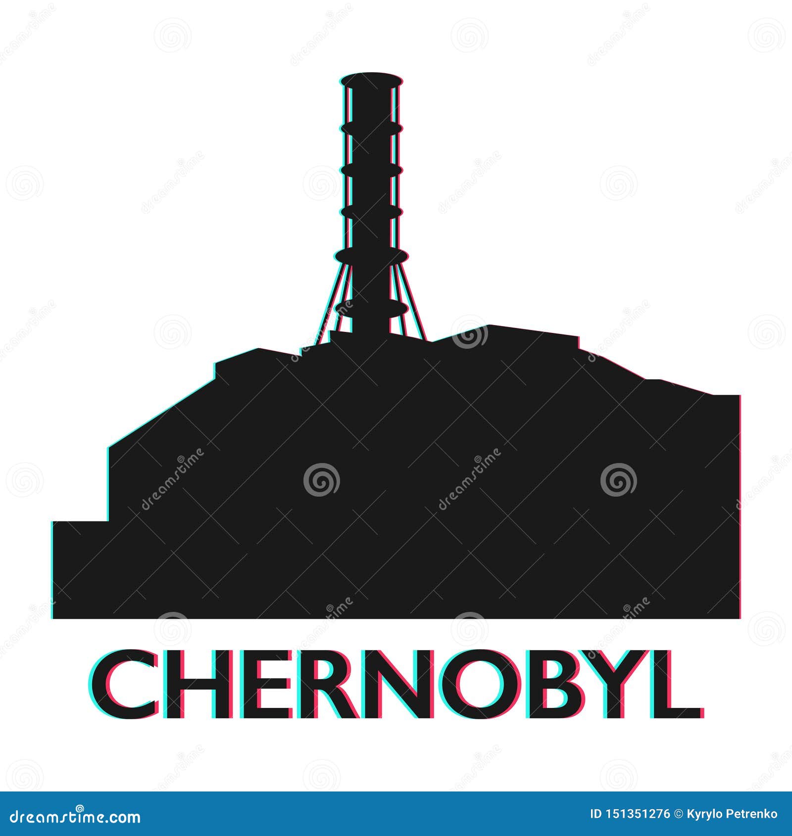 Chernobyl Nuclear Atom Electric Station Icon Stock Vector ...