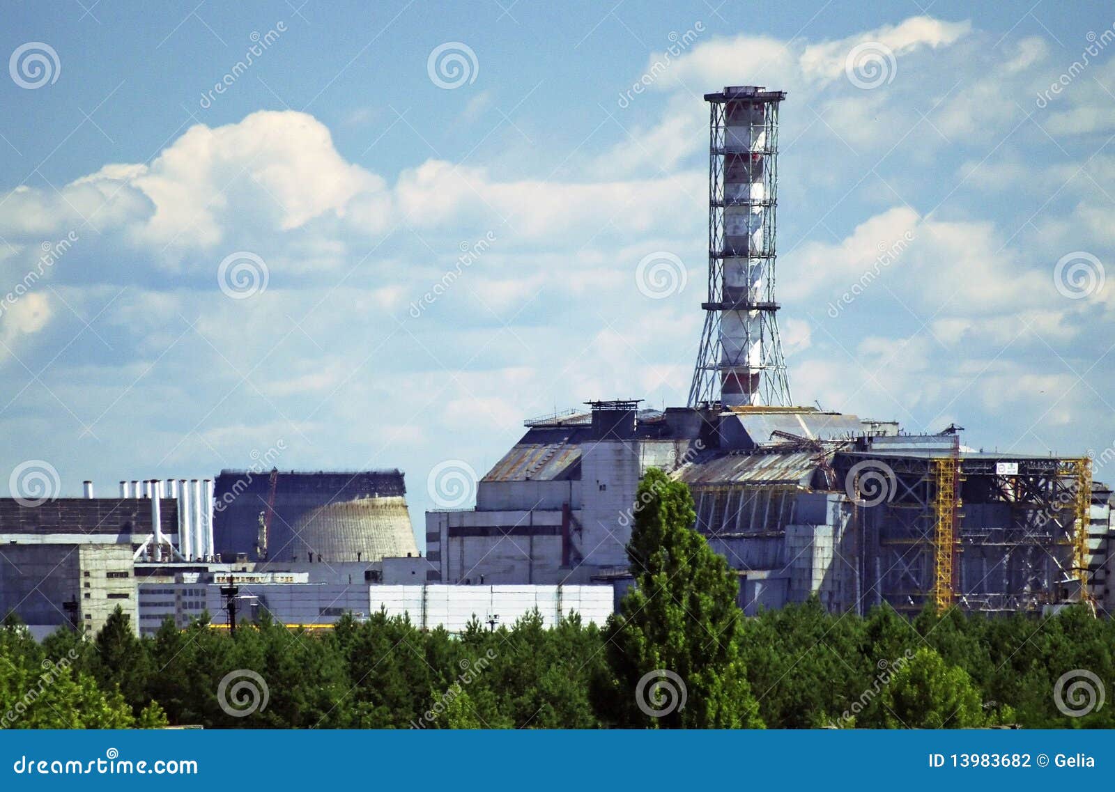 Chernobyl Nuclear Power Plant. Without New Safe Confinement. Reactor ...