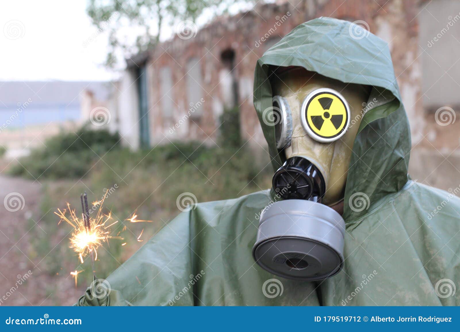 Chernobyl Worker Holding Flammable Stick Stock Photo - Image of ...