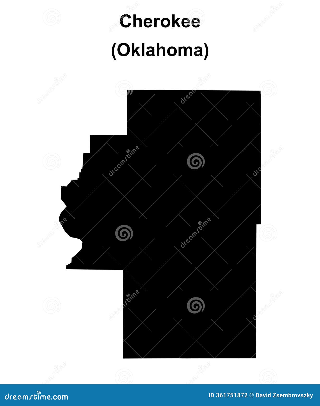 Cherokee Outline Map Cartoon Vector | CartoonDealer.com #323904647