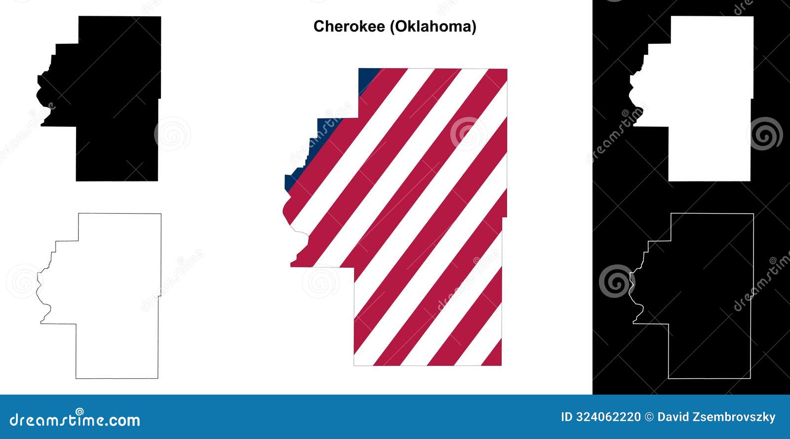 Cherokee outline map stock illustration. Illustration of oklahoma ...