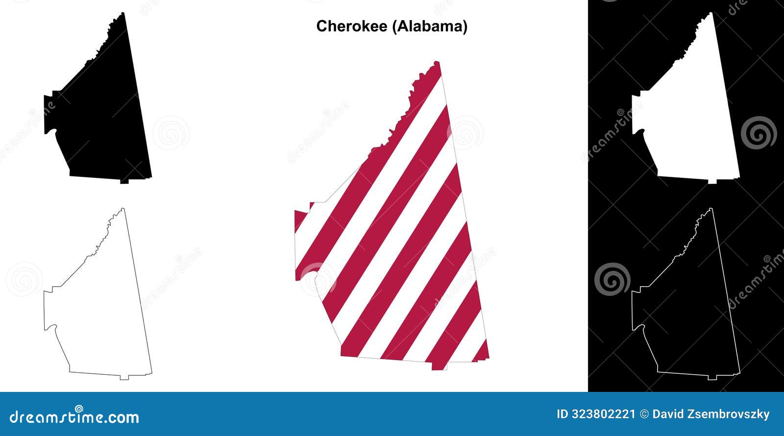 Cherokee Outline Map Vector Illustration | CartoonDealer.com #324146058