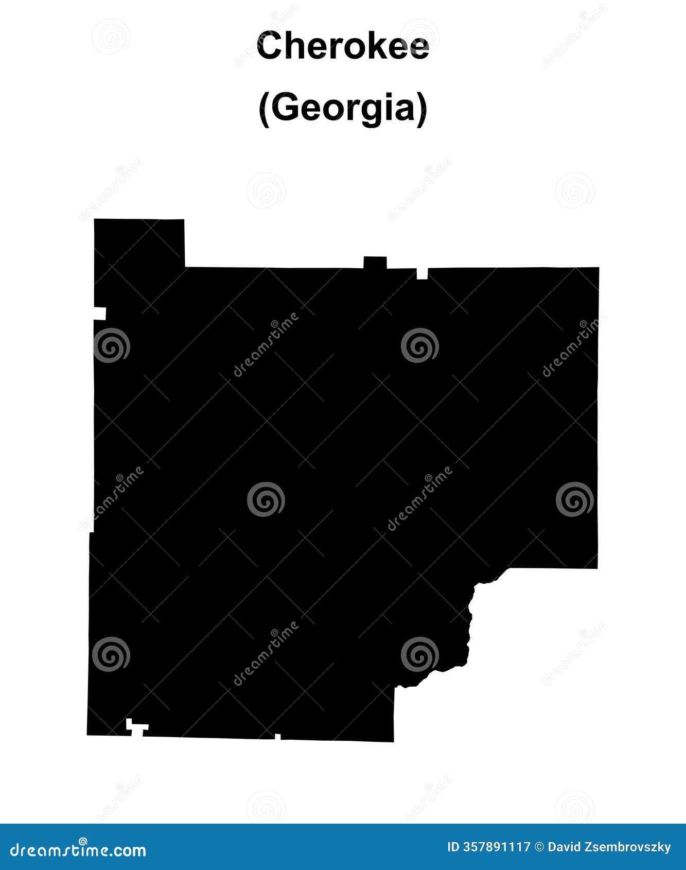 Cherokee Outline Map Cartoon Vector | CartoonDealer.com #323904647