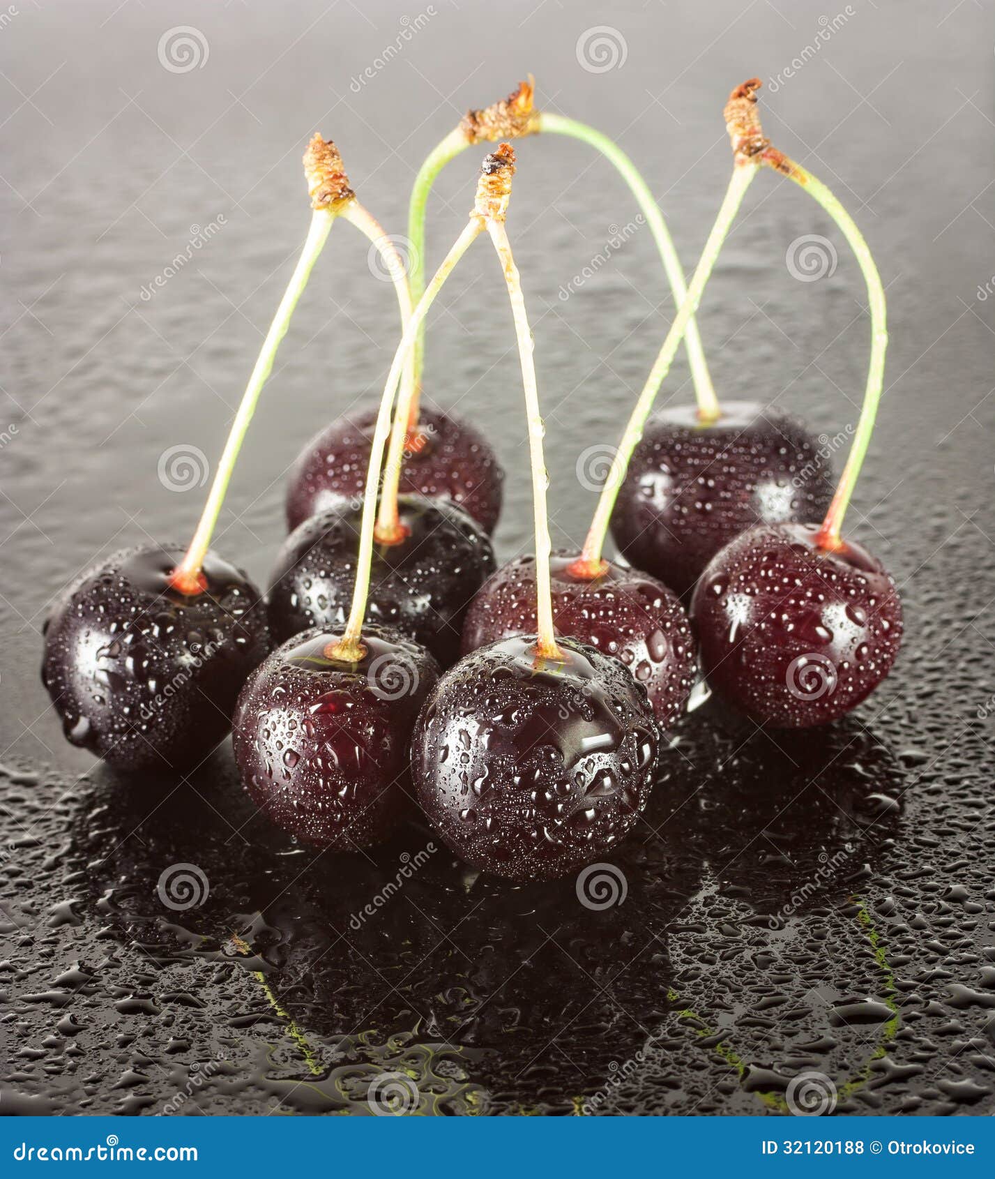 Cherries stock photo. Image of black, background, mellow - 32120188