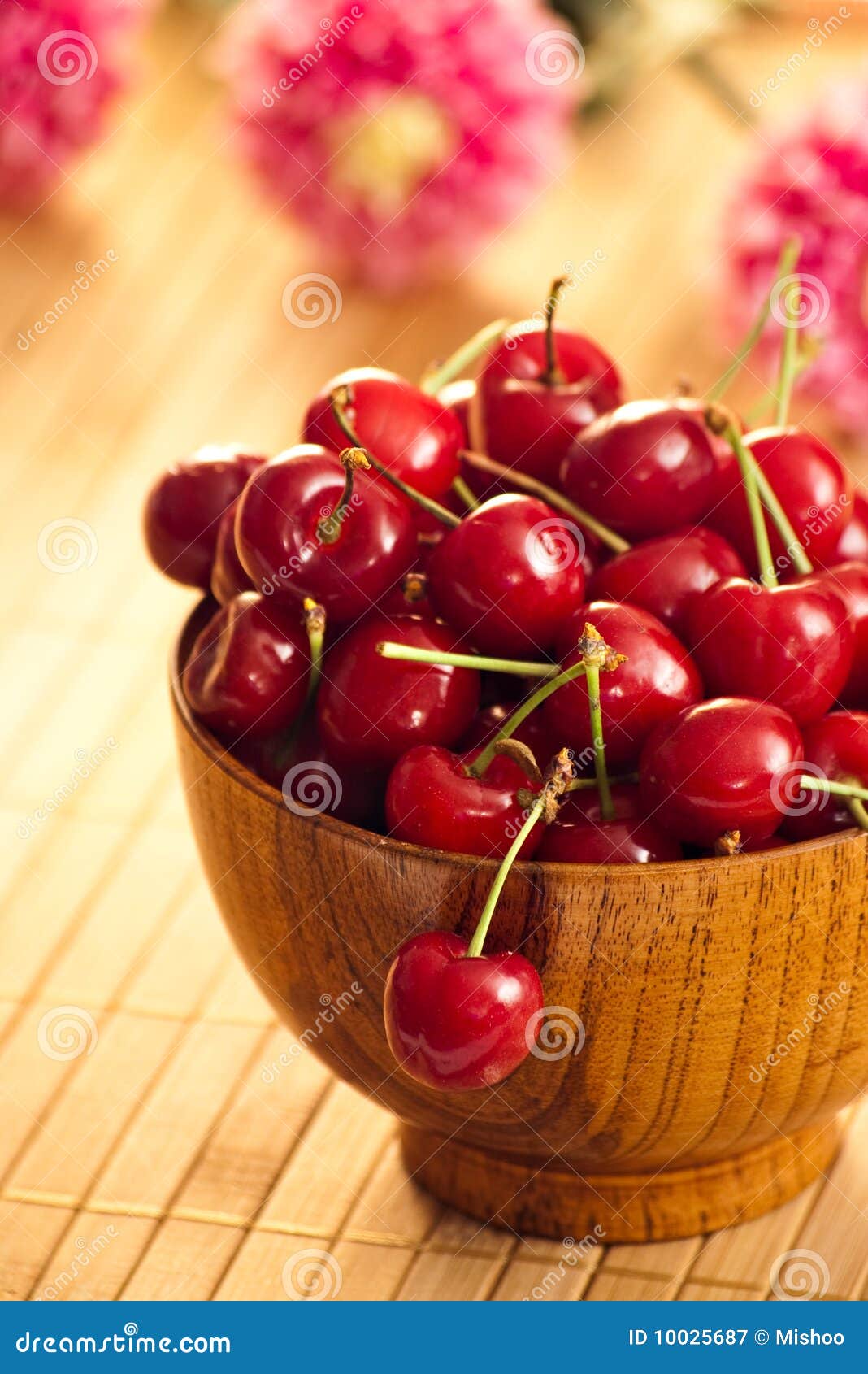 Cherries in bowl stock image. Image of cherries, cherry - 10025687