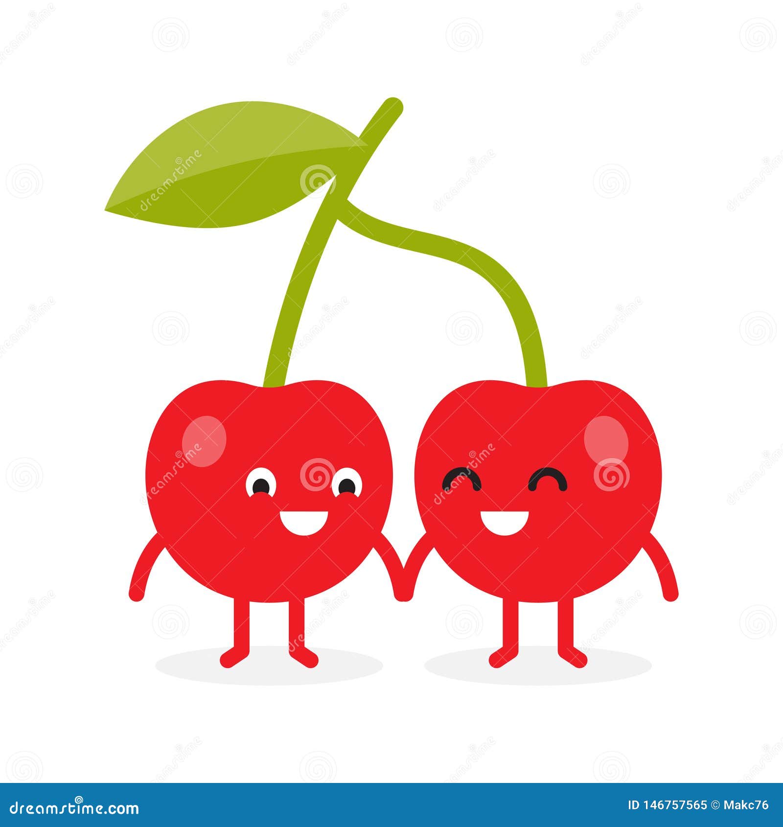 Cherry Cute Kawaii Vector Character | CartoonDealer.com #178554149