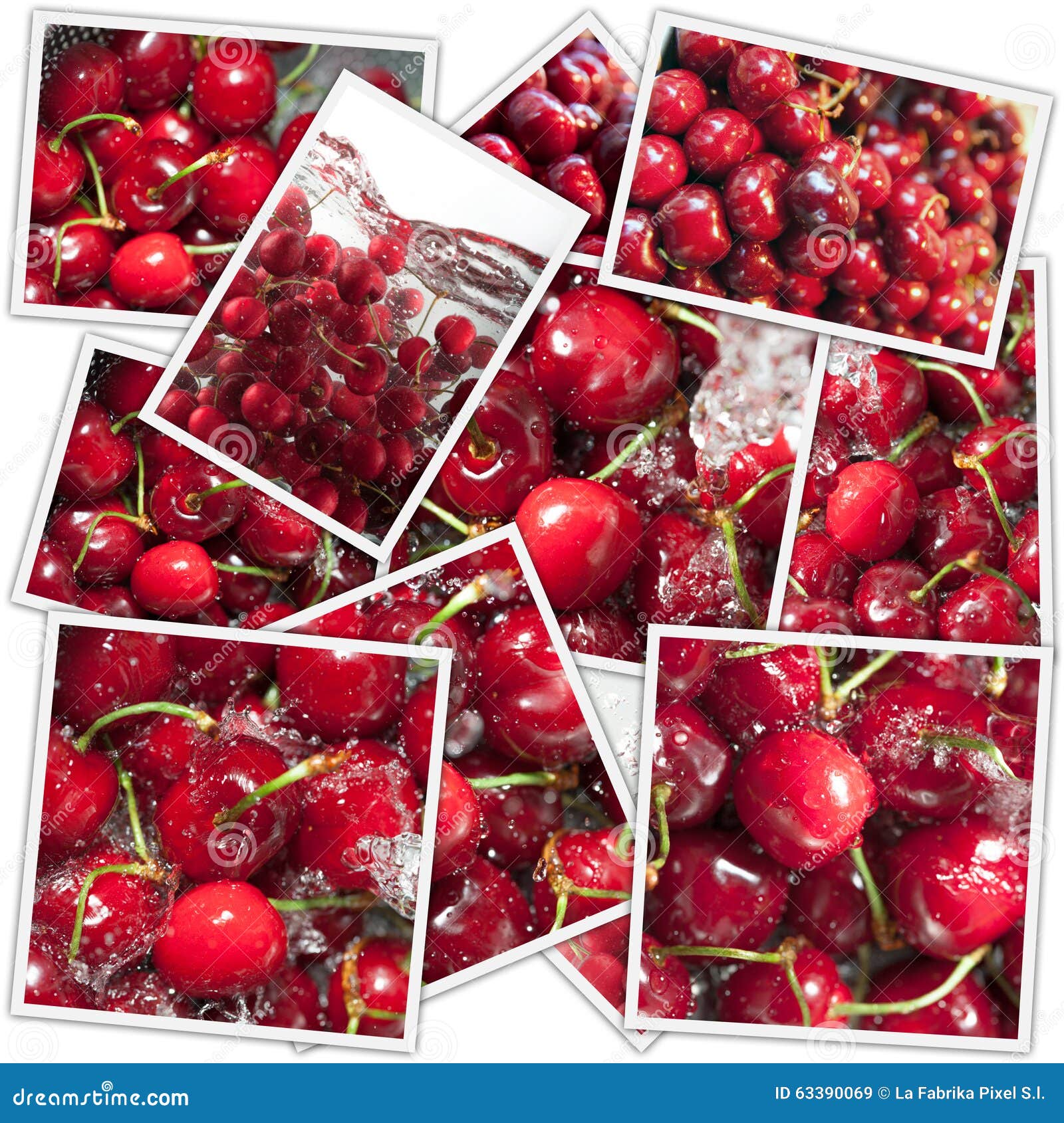 Cherries collection stock image. Image of colander, drop - 63390069