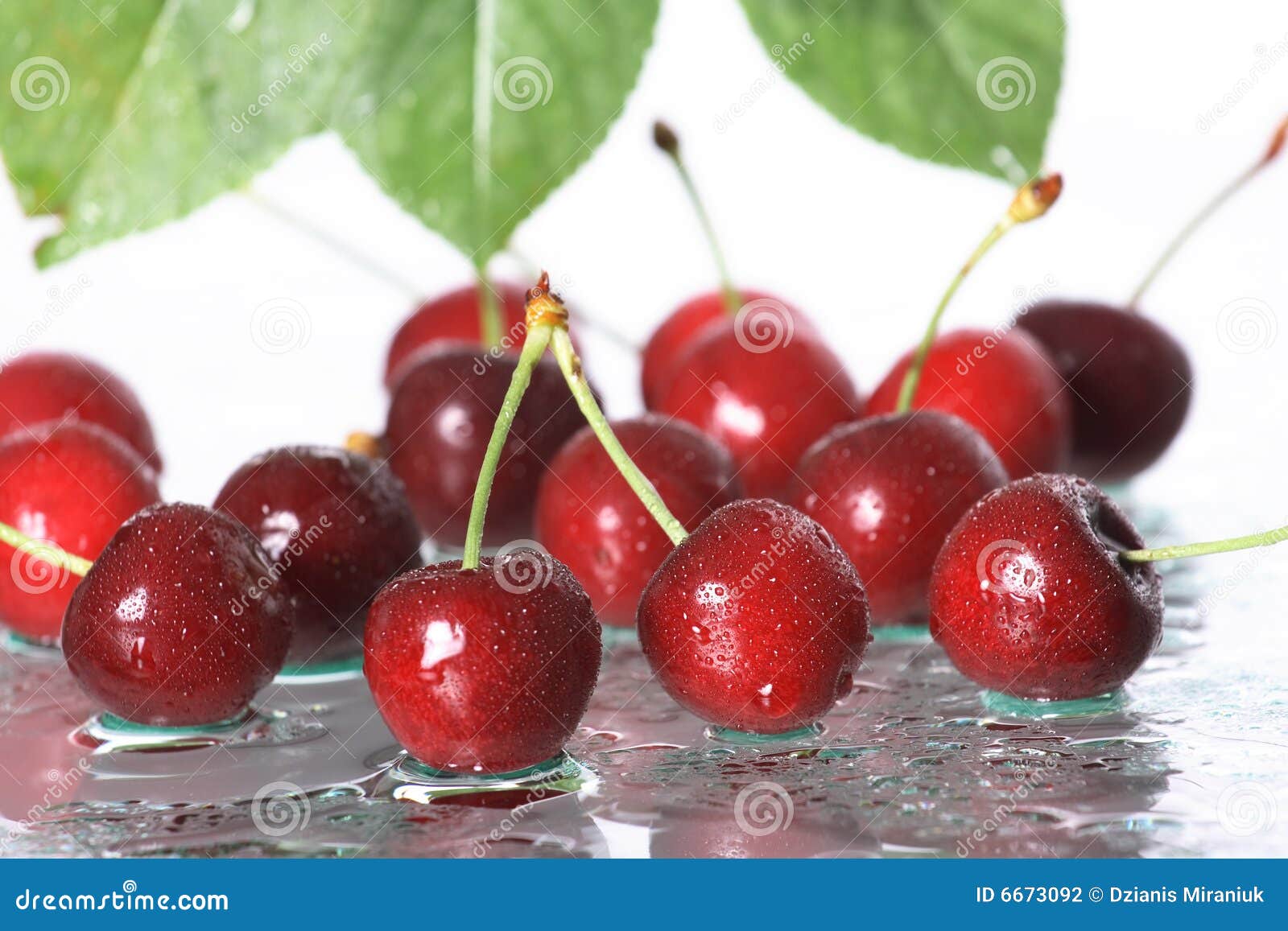 Cherries falling in water stock photo. Image of beautiful - 6673092