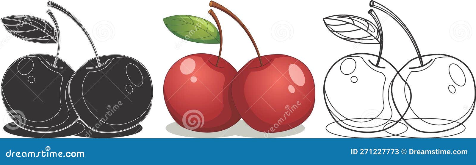 Cherries Fruit Design Illustration Vector Stock Vector - Illustration ...