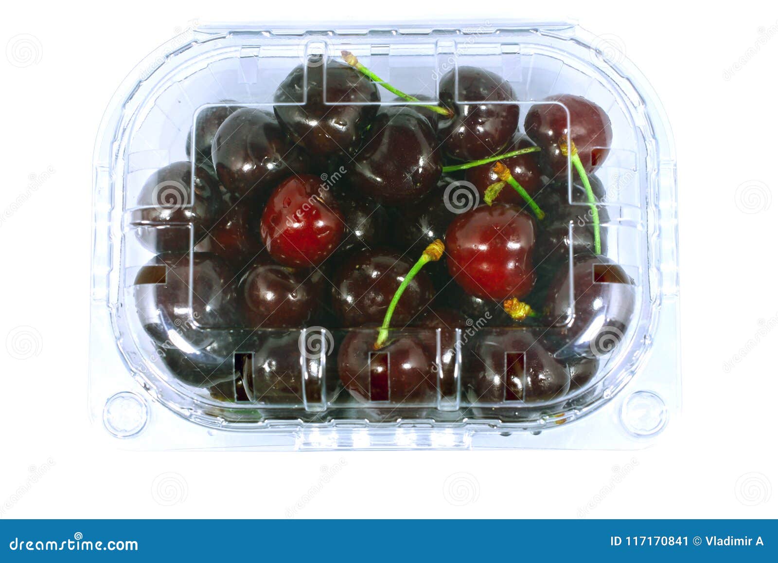 Cherries in the Plastic Shop Package Stock Image - Image of plastic ...
