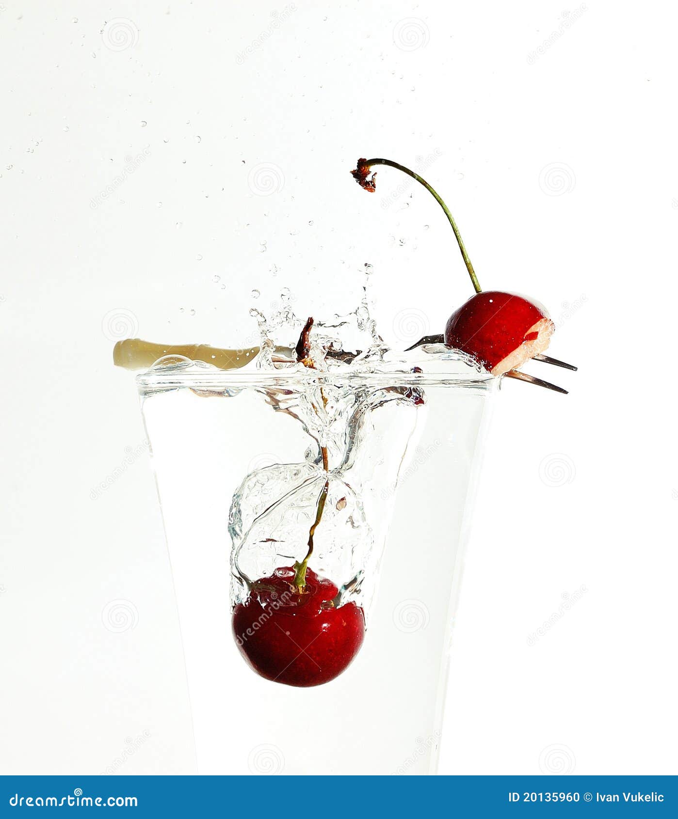 Cherries splash stock photo. Image of kitchen, cherry - 20135960