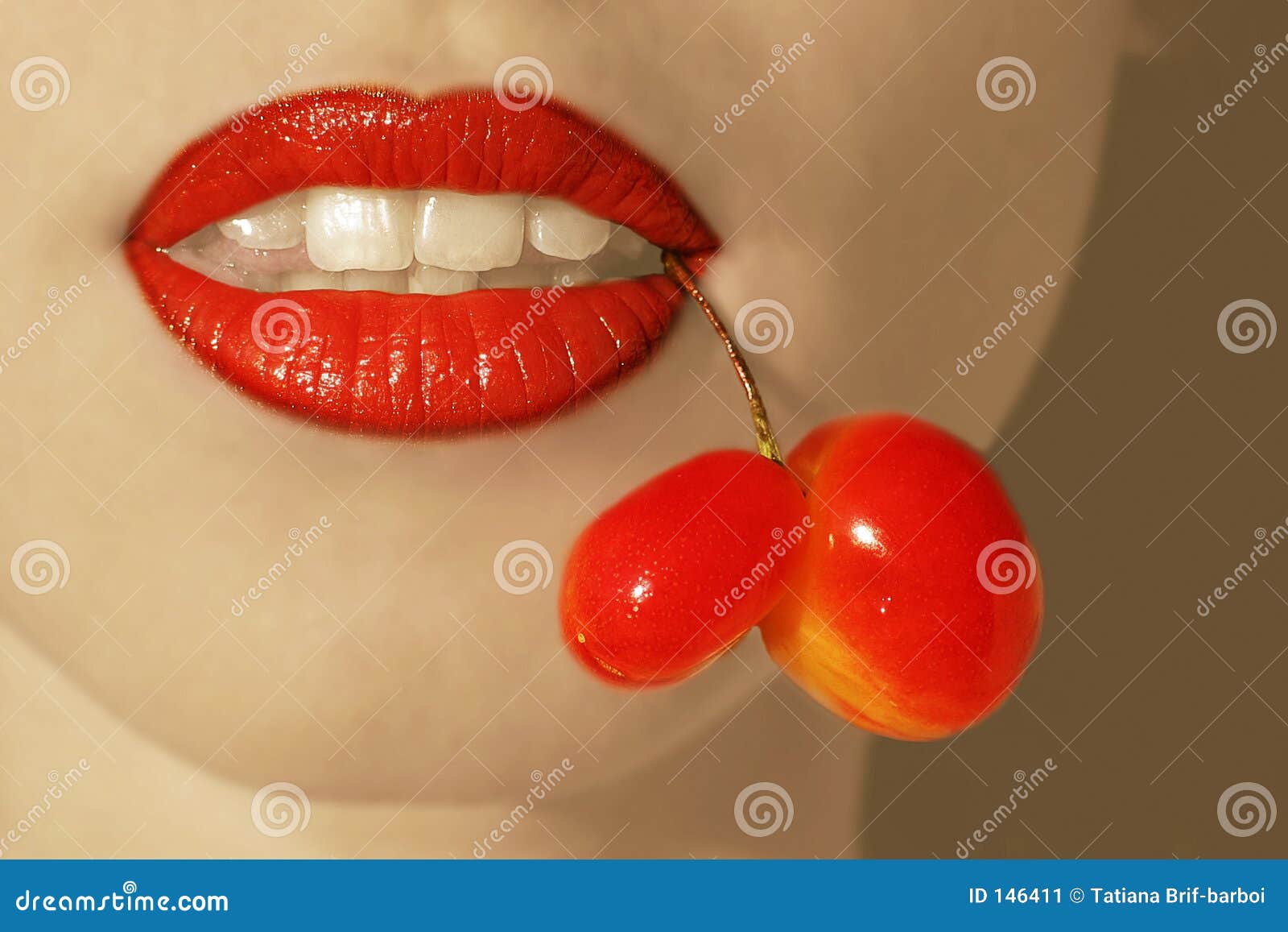 Cherry stock image. Image of cherry, lips, enjoying, mouth - 146411