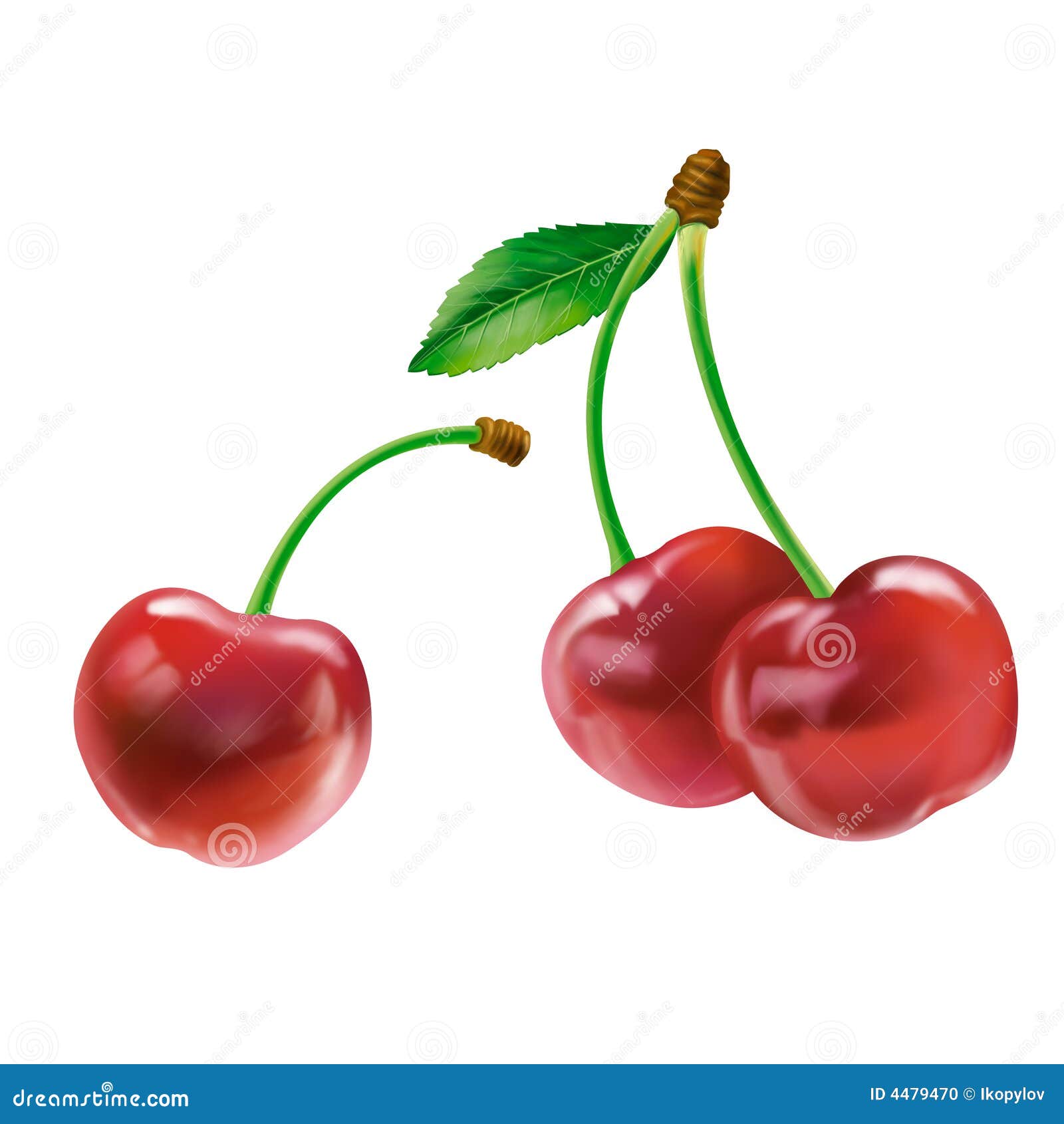Cherry stock illustration. Illustration of fruit, dessert - 4479470