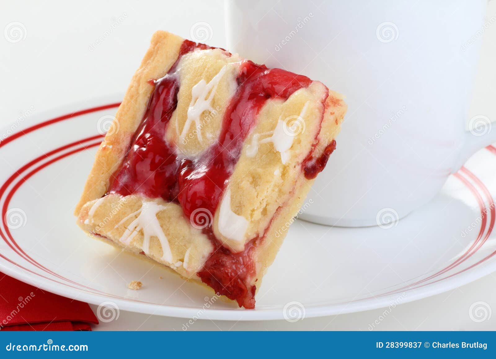 Cherry Bar Desser stock image. Image of homemade, cherry - 28399837