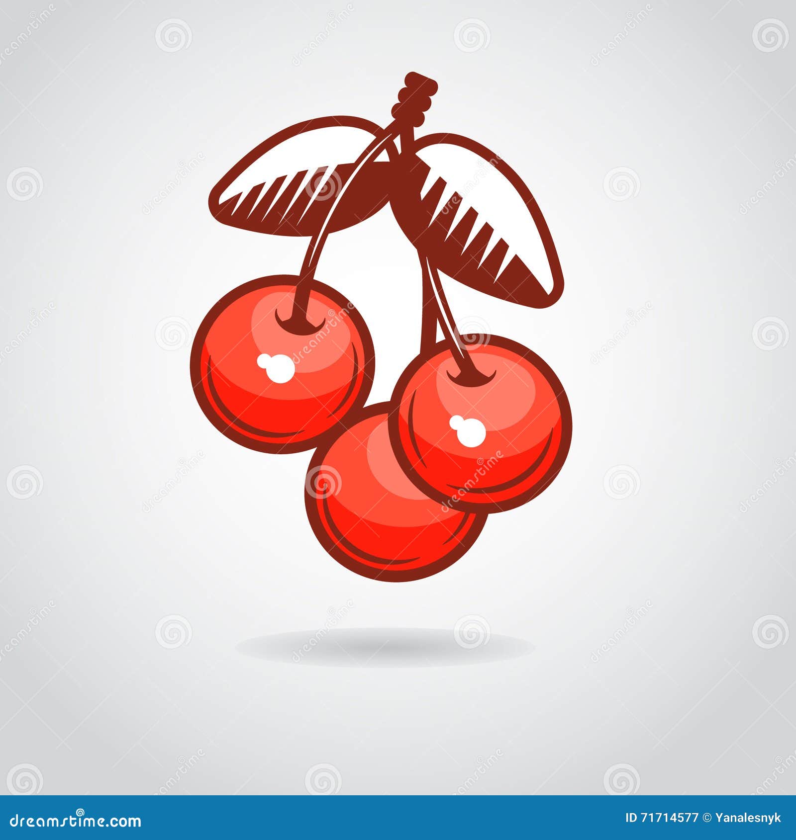 Cherry Berry Pictogram, Vector Illustration Stock Vector - Illustration ...