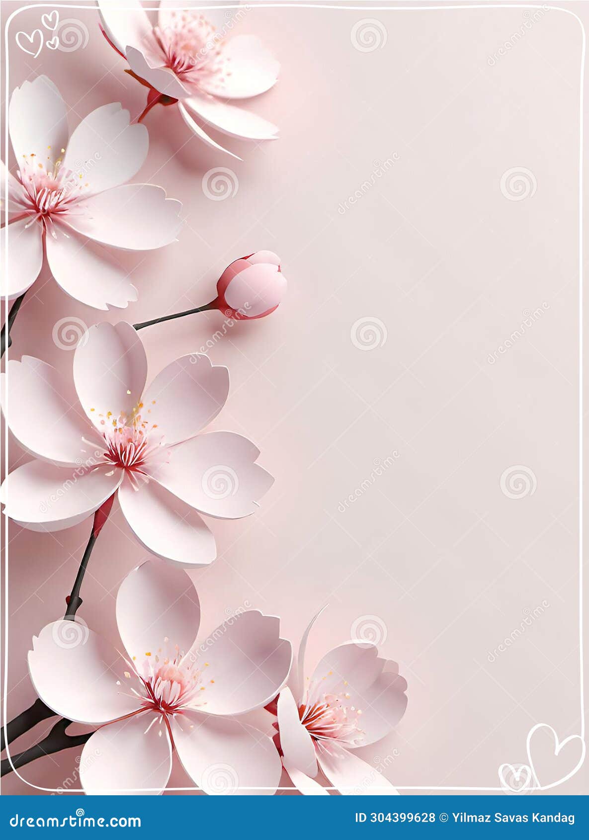 Cherry Blossom on Background with Copy Space for Your Text. Stock ...