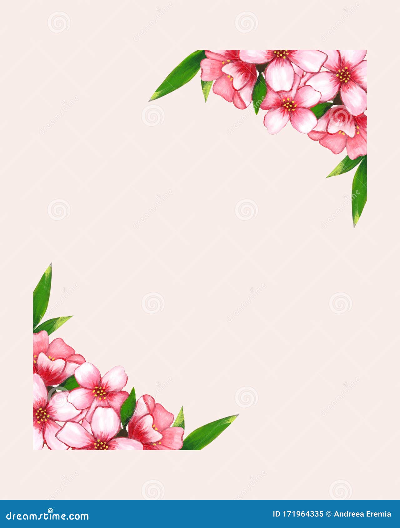 Cherry blossom frame 9 stock illustration. Illustration of japan ...