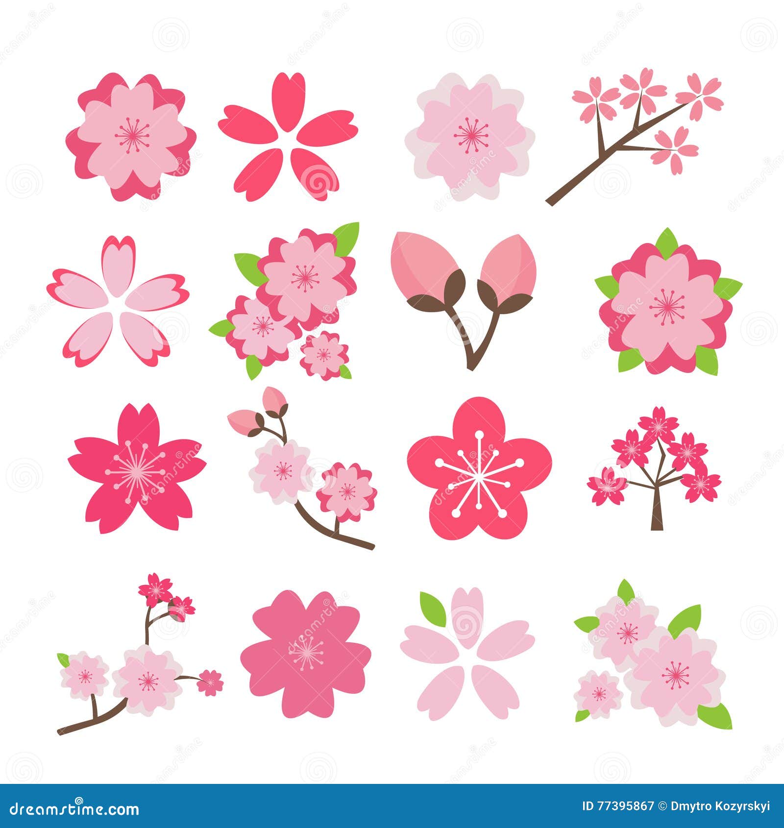 Cherry blossom icon set stock vector. Illustration of cherry - 77395867 Cherry blossom icon set stock vector. Illustration of cherry - 77395867