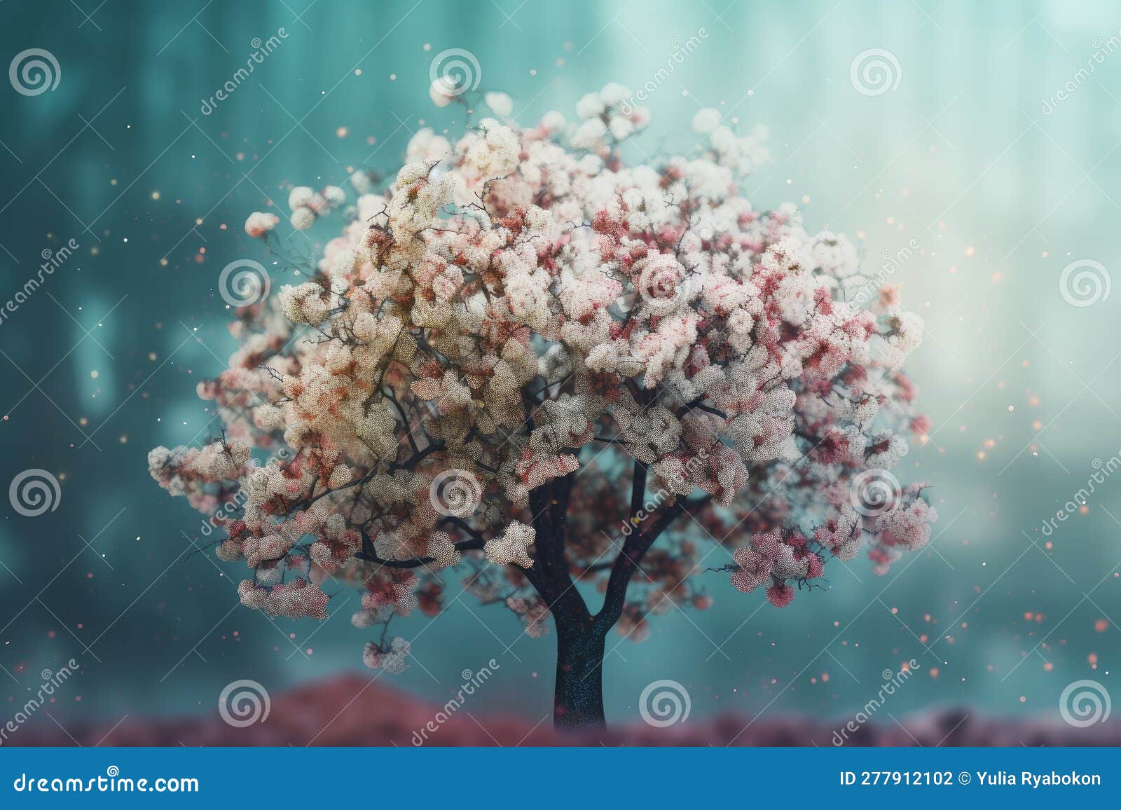 Cherry Blossom Tree Flower. Generate Ai Stock Illustration ...