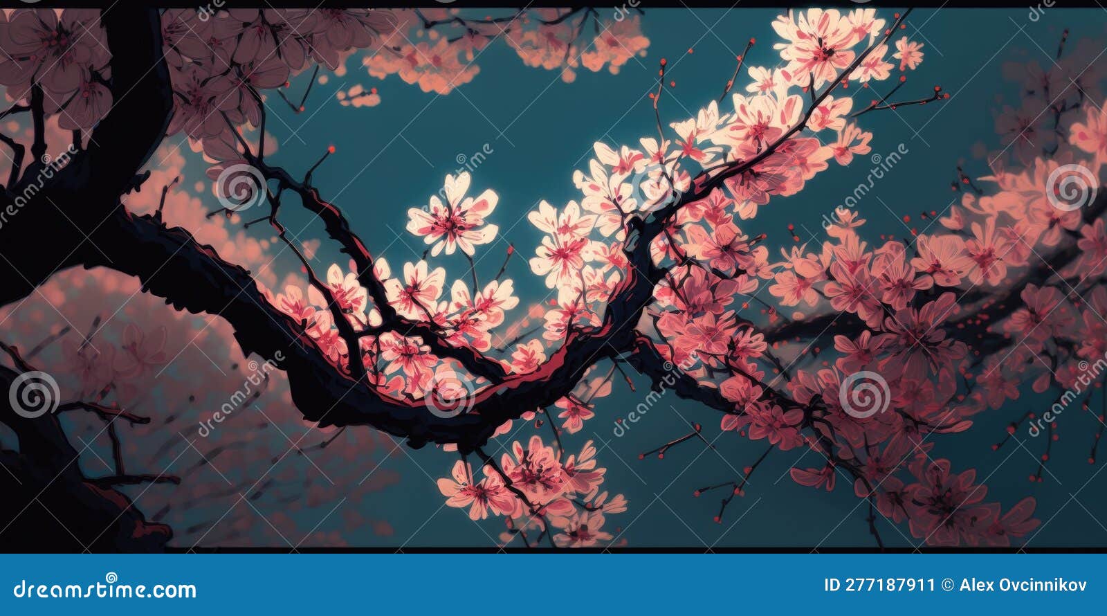 Cherry Blossom Tree in Full Bloom for Wallpapers and Posters. Stock ...