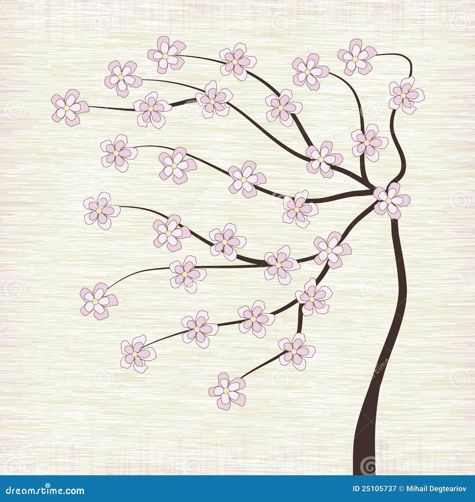 Cherry Blossom Tree Illustration Cartoon Vector | CartoonDealer.com ...