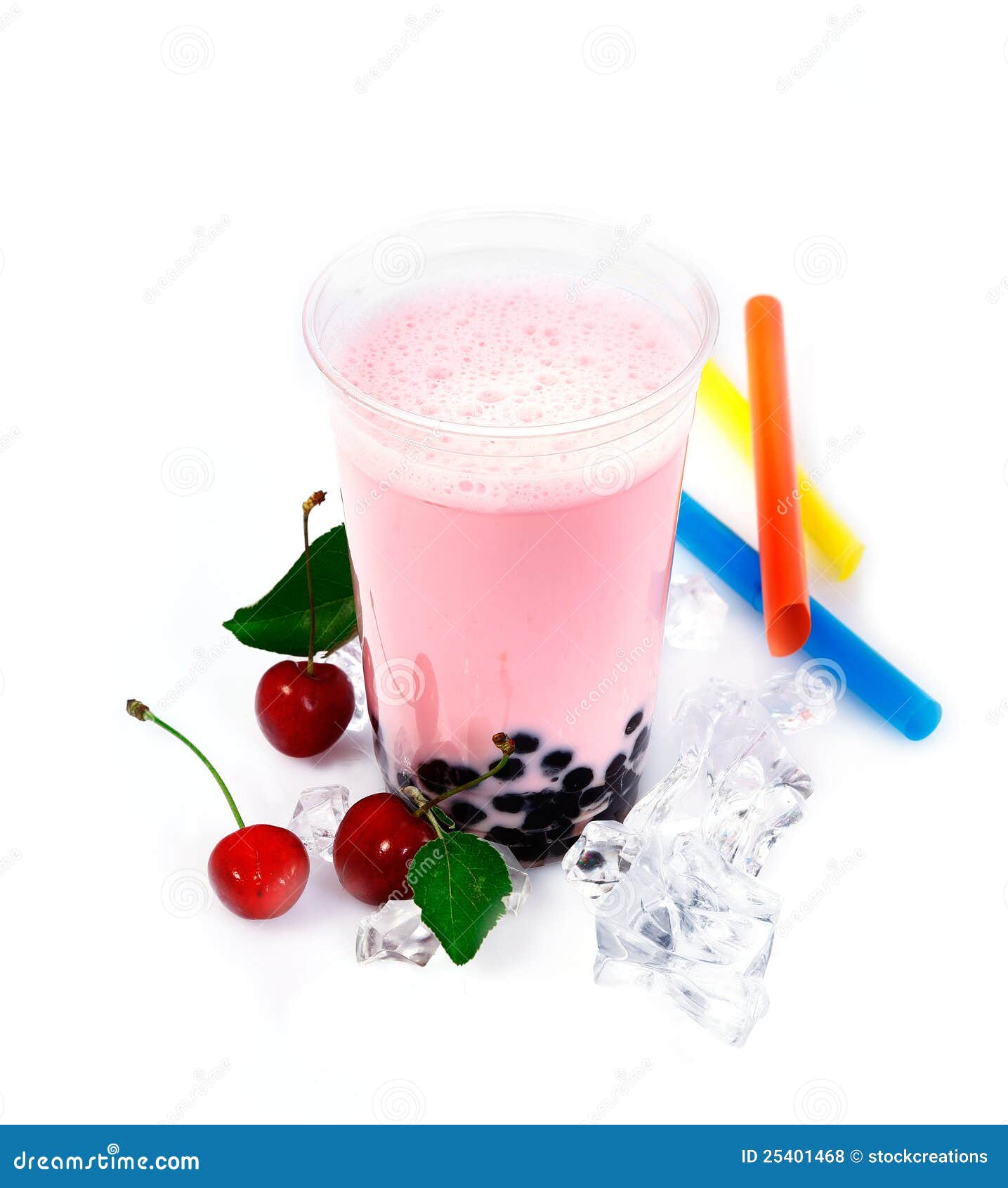 Man Drinking Boba Tea Or Bubble Tea Deliciously Isolated On White ...