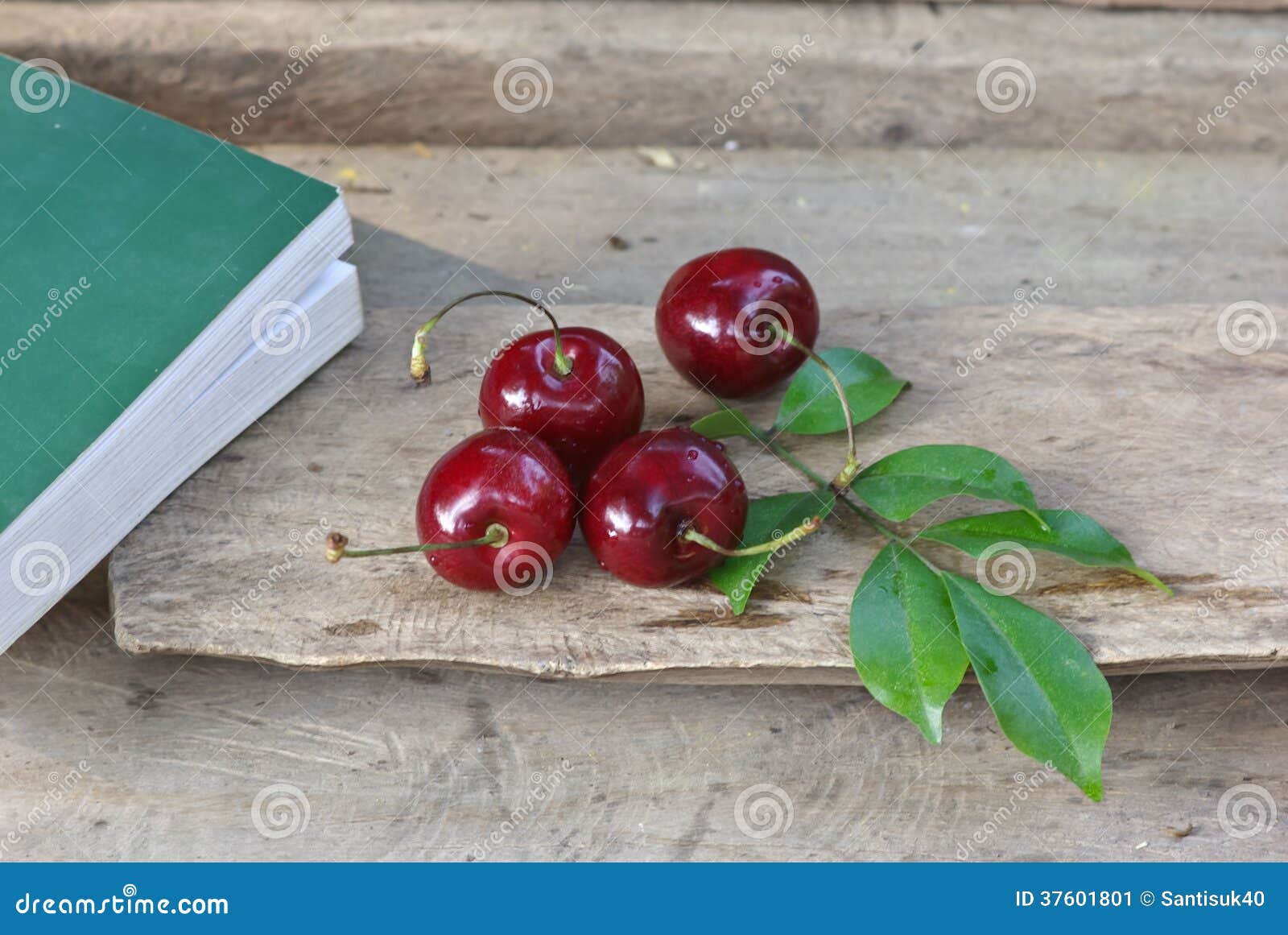 Cherry and book stock image. Image of cherry, vitamins - 37601801