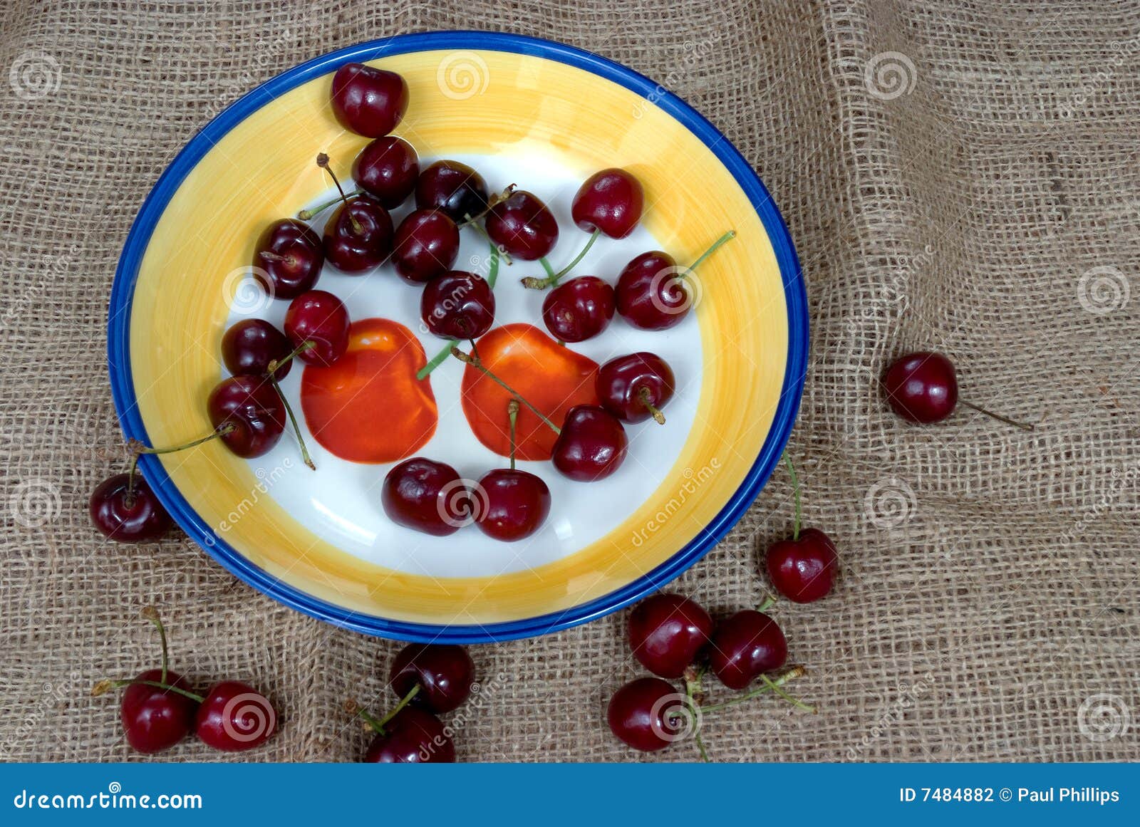 Cherry bowl stock photo. Image of bright, food, round - 7484882