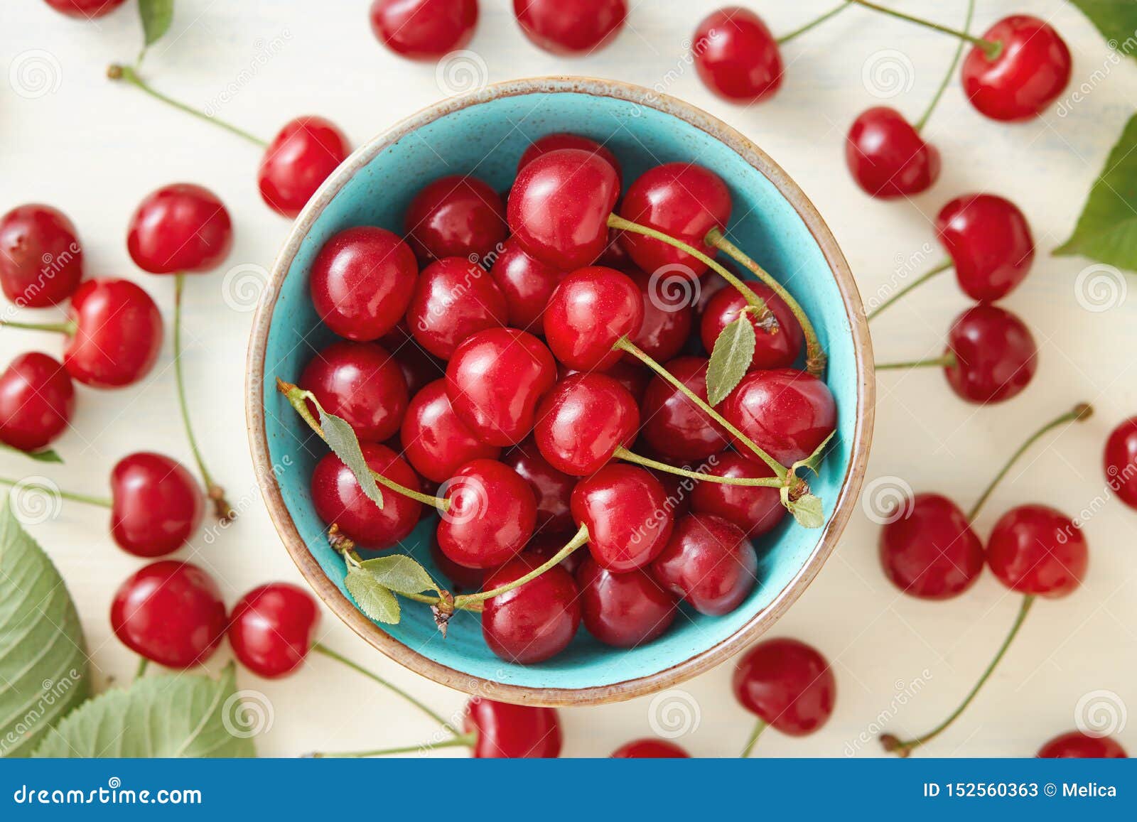 Cherry Bowl Full of Fresh Cherries Stock Image - Image of juicy ...
