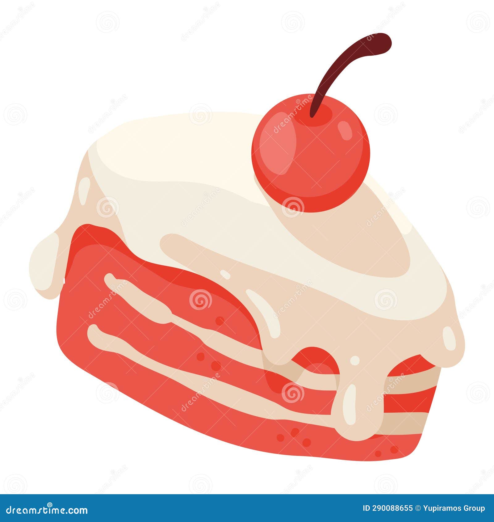 Cherry cake design stock illustration. Illustration of party - 290088655