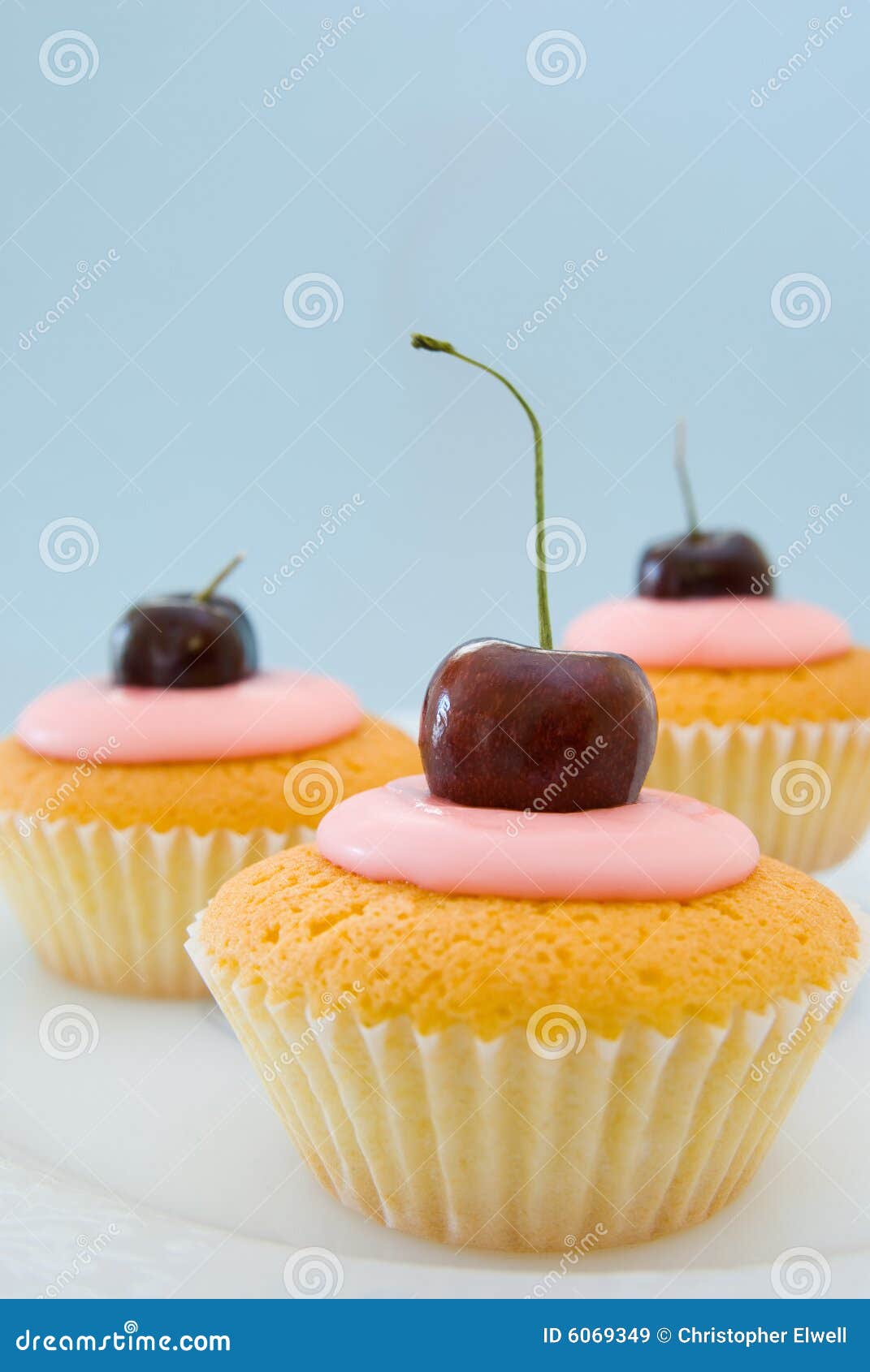 Cherry Cakes stock image. Image of background, three, fairy - 6069349