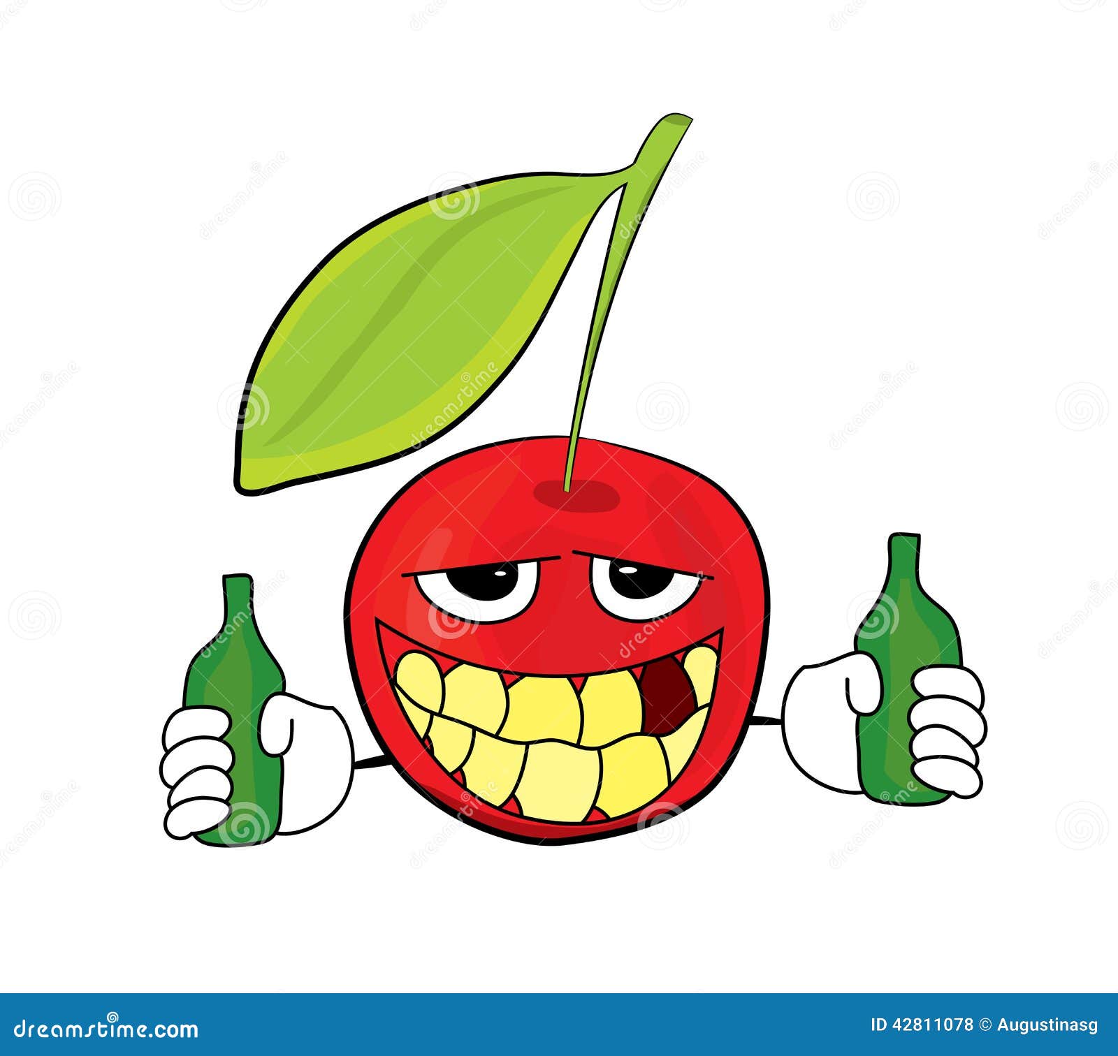 Cherry cartoon character stock illustration. Illustration of smiling ...