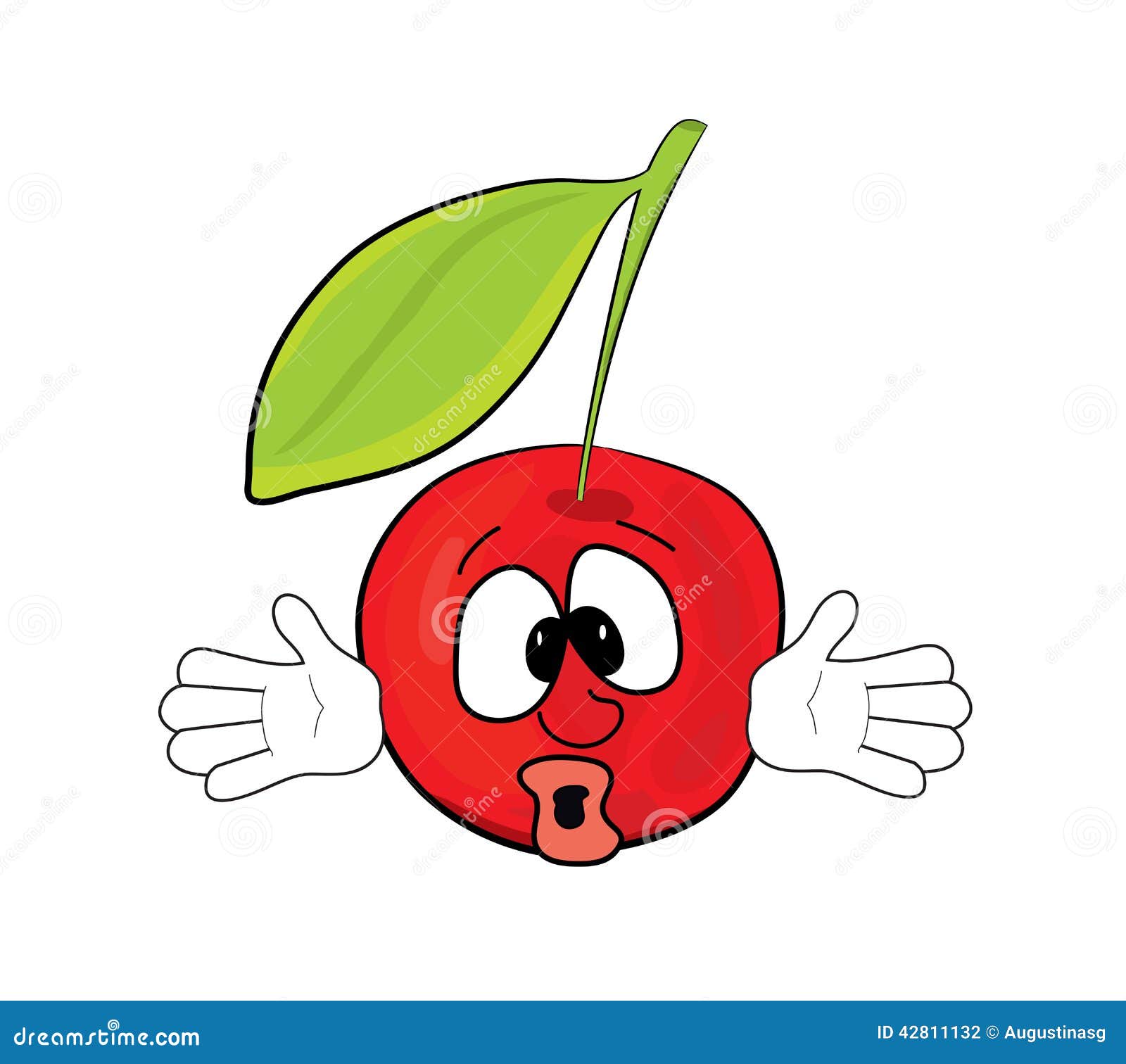 Cherry cartoon character stock illustration. Illustration of eyes ...