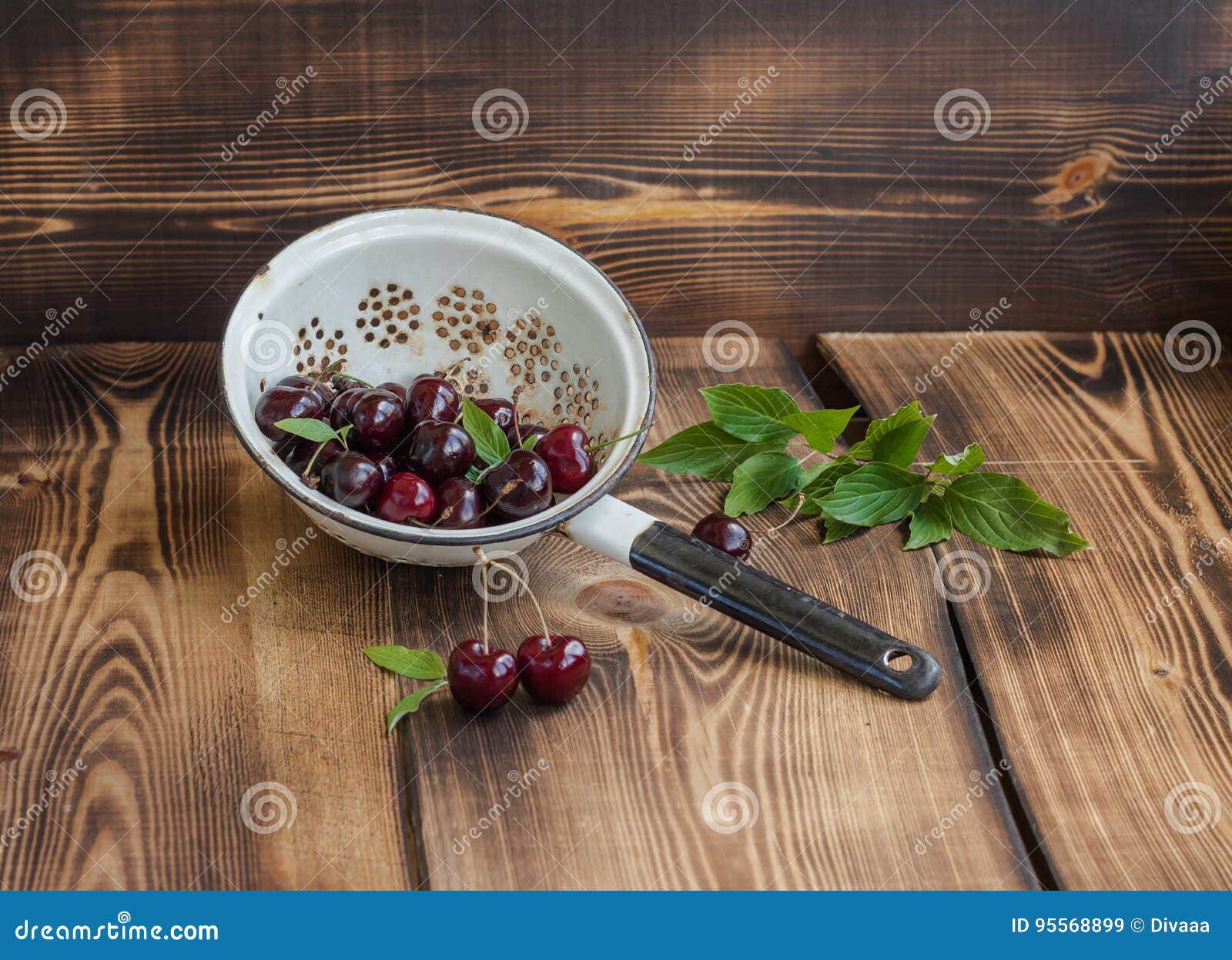 Cherry in a colander stock image. Image of cherry, berry - 95568899
