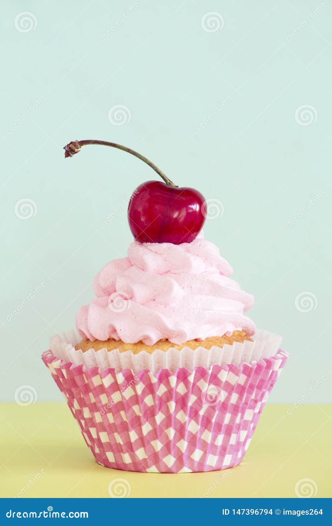Cherry cupcake stock photo. Image of celebration, delicious - 147396794