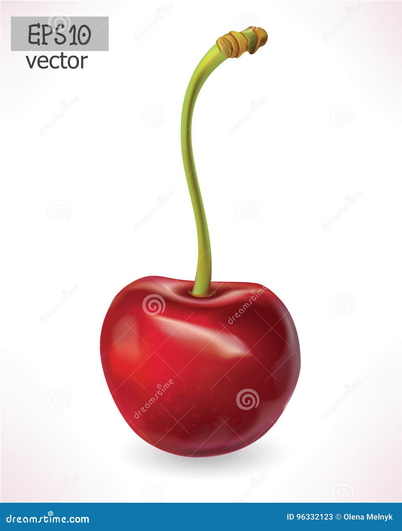 Cherry 3d Vector. Realistic Illustration. Stock Vector - Illustration ...
