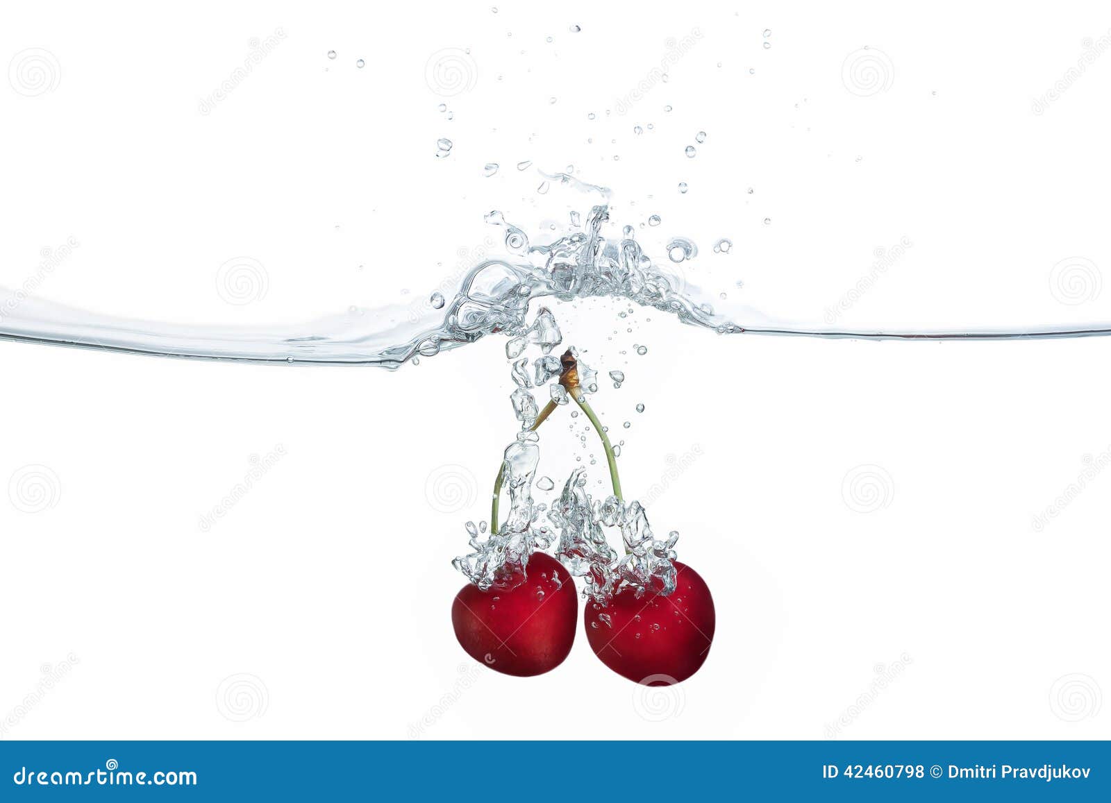 Cherry Dropped into Water Splash Stock Photo - Image of motion, cherry ...