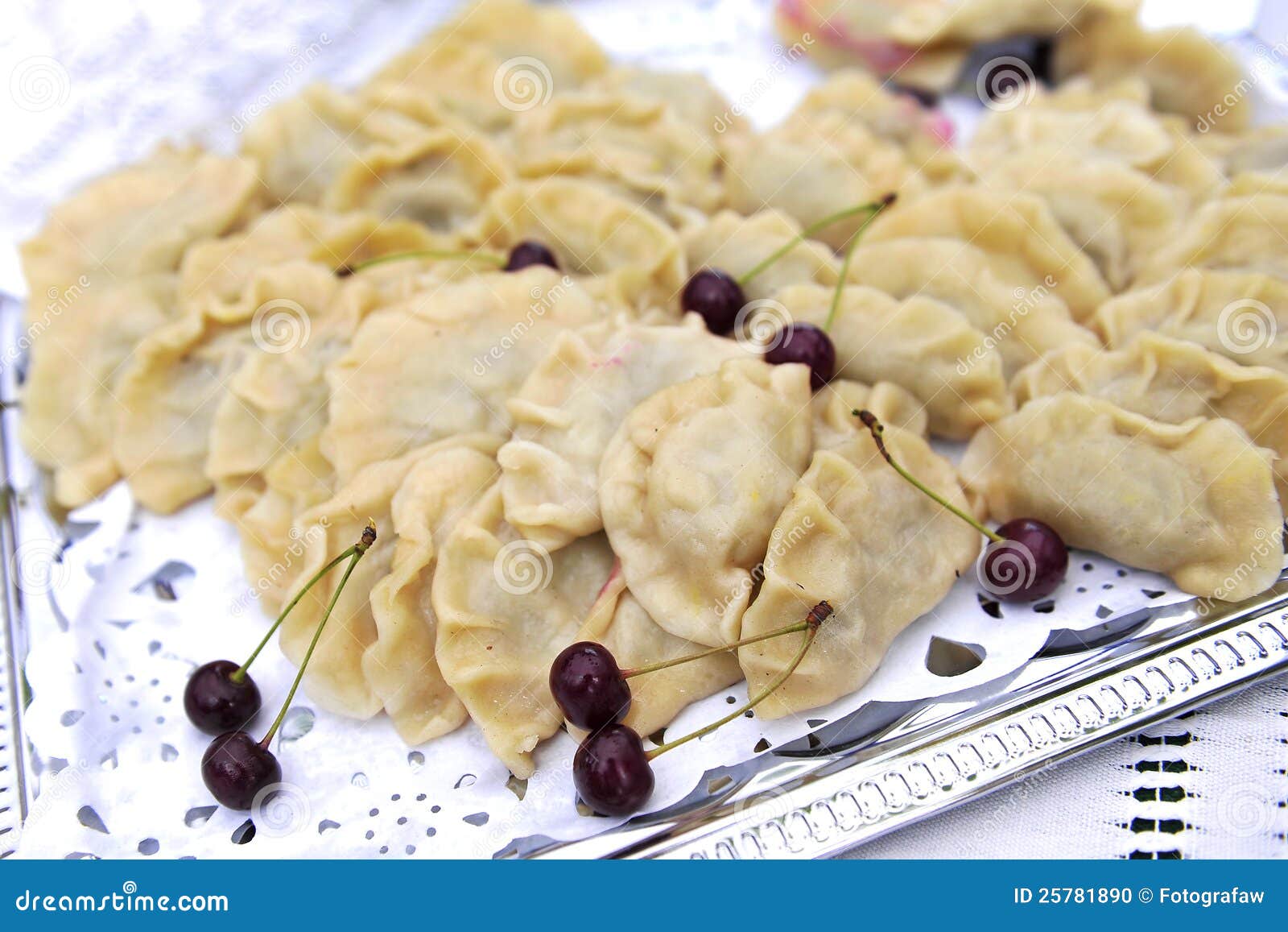 Cherry dumplings stock photo. Image of cherry, dessert - 25781890