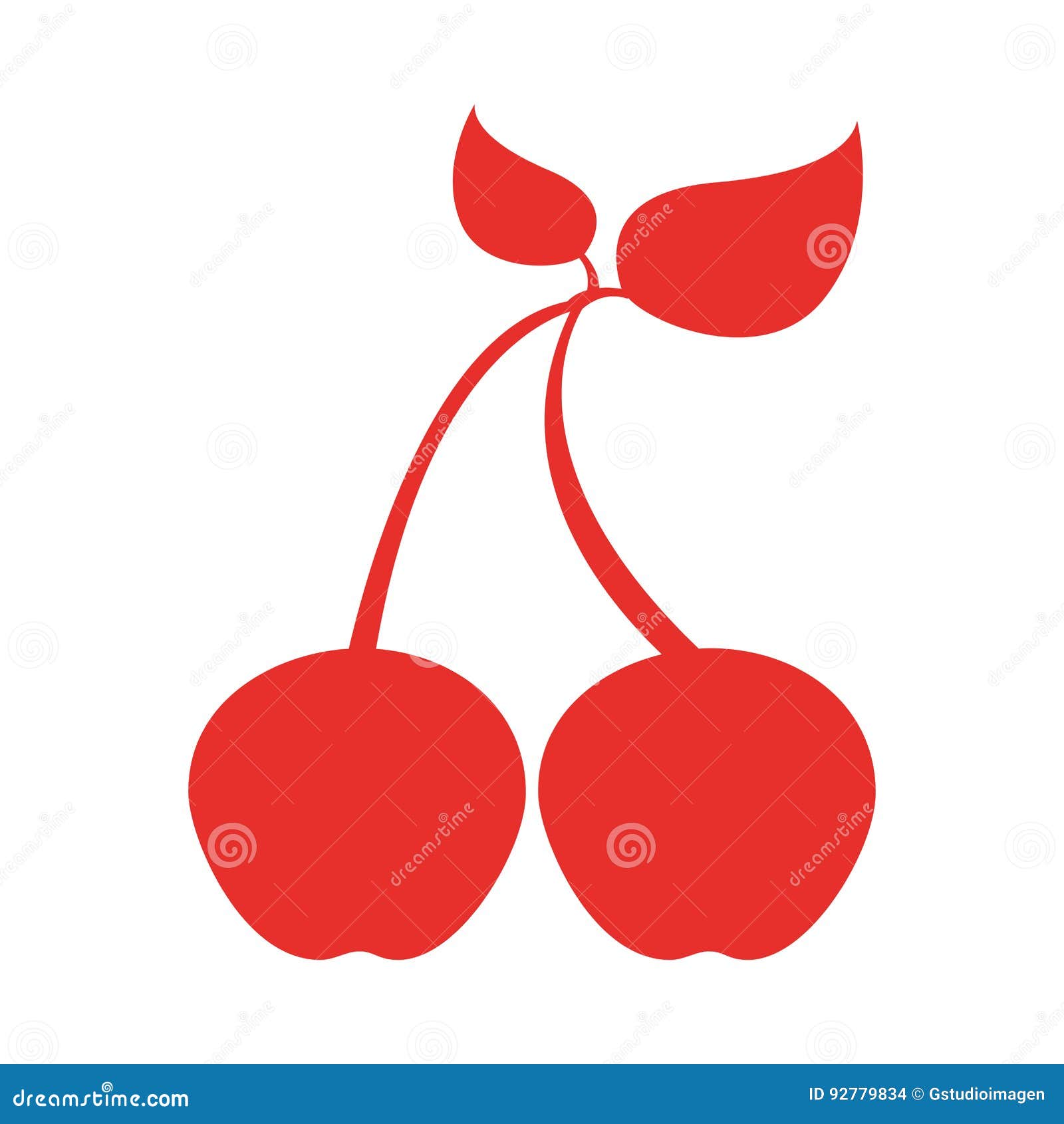 Cherry fresh fruit icon stock vector. Illustration of season - 92779834