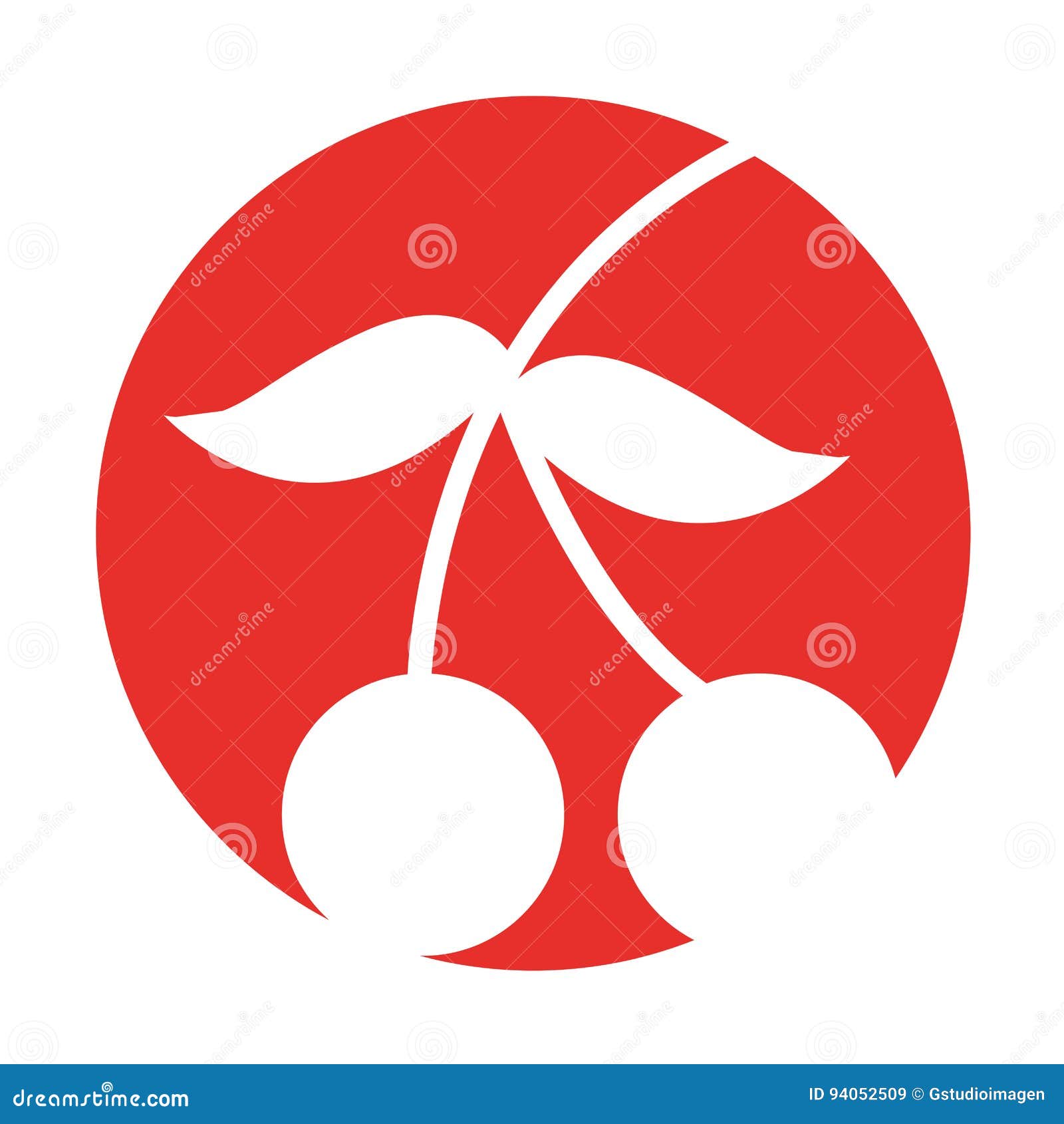 Cherry Set Of Fresh Fruit, Whole, Half And Bitten With Leaf. Vector ...