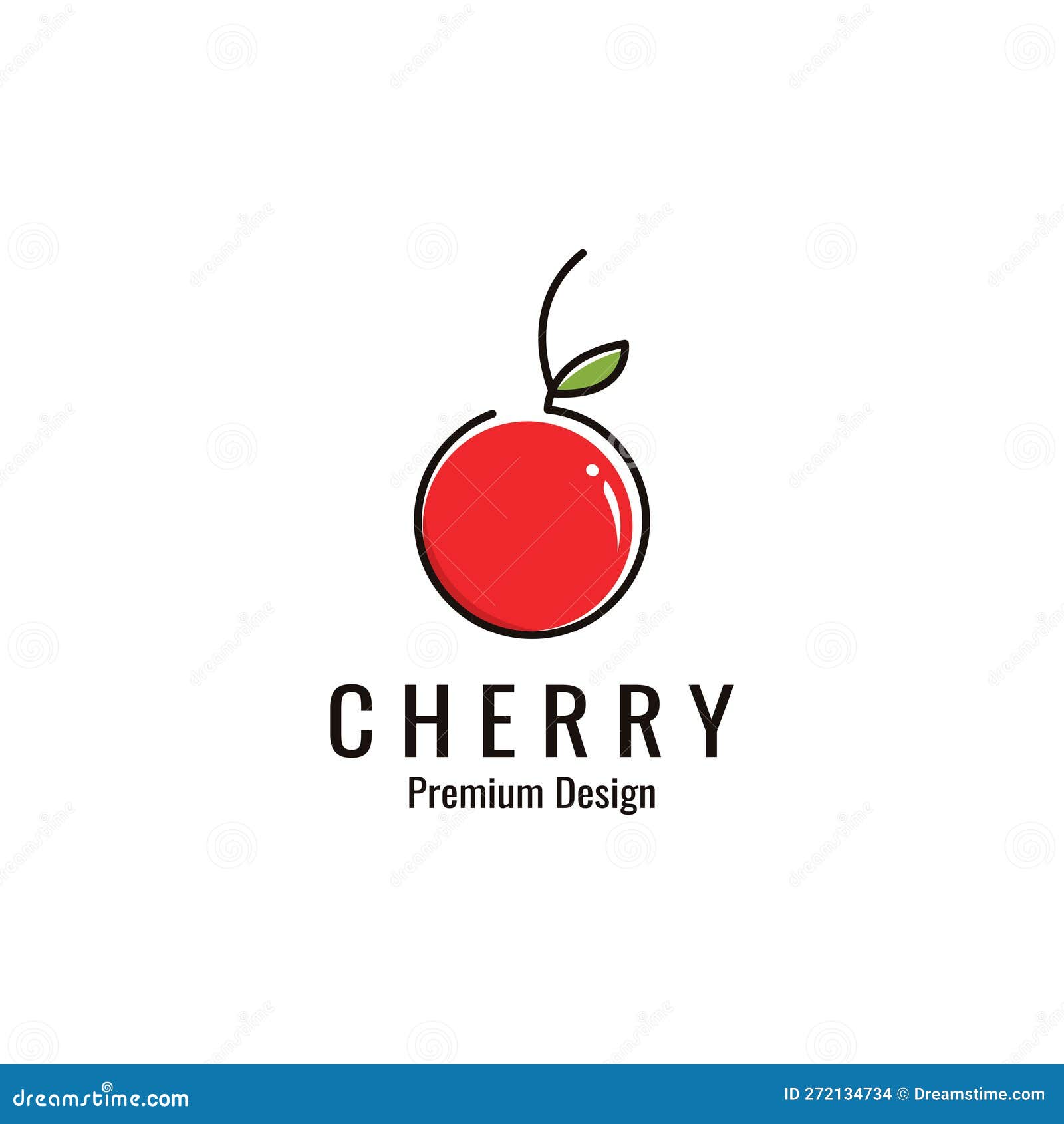 Cherry Fruit Logo Template. Vector Illustration Cherries Symbol Stock ...