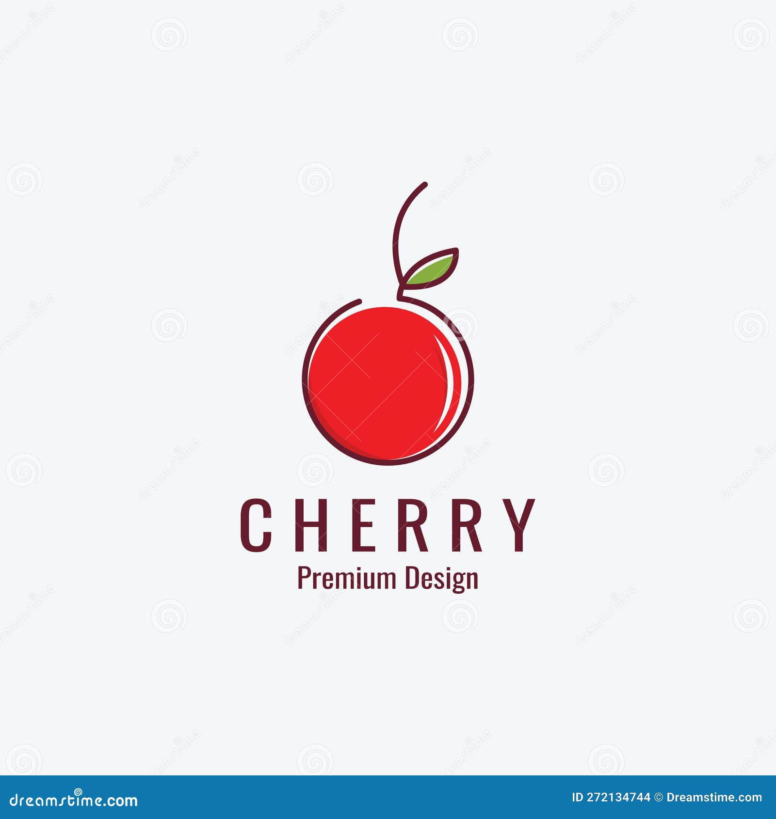 Cherry Fruit Logo Template. Vector Illustration Cherries Symbol Stock ...
