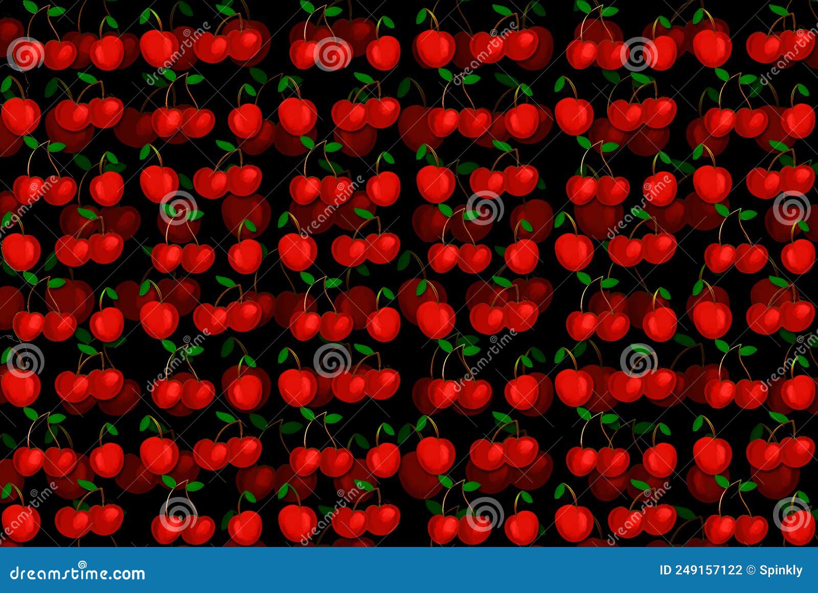 Cherry Fruit Seamless Pattern Wallpaper Design Stock Illustration ...