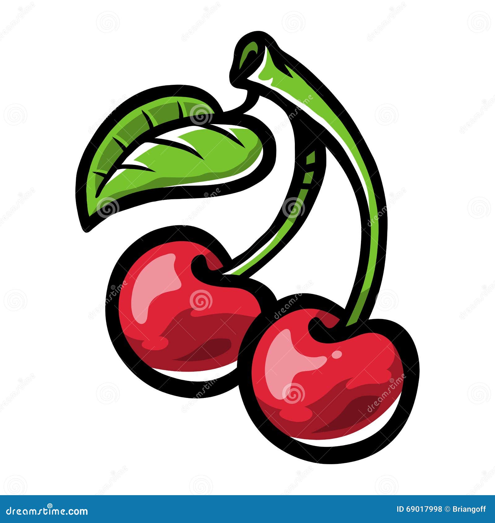 Cherry Fruit Ripeness Stages Chart. Colour And Size, Scale Gradation ...