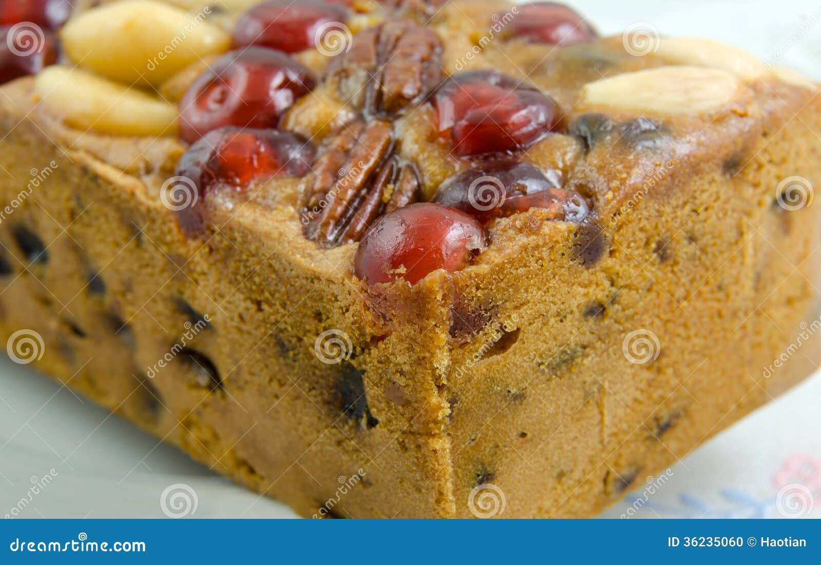Cherry Genoa Cake stock photo. Image of color, fruity - 36235060