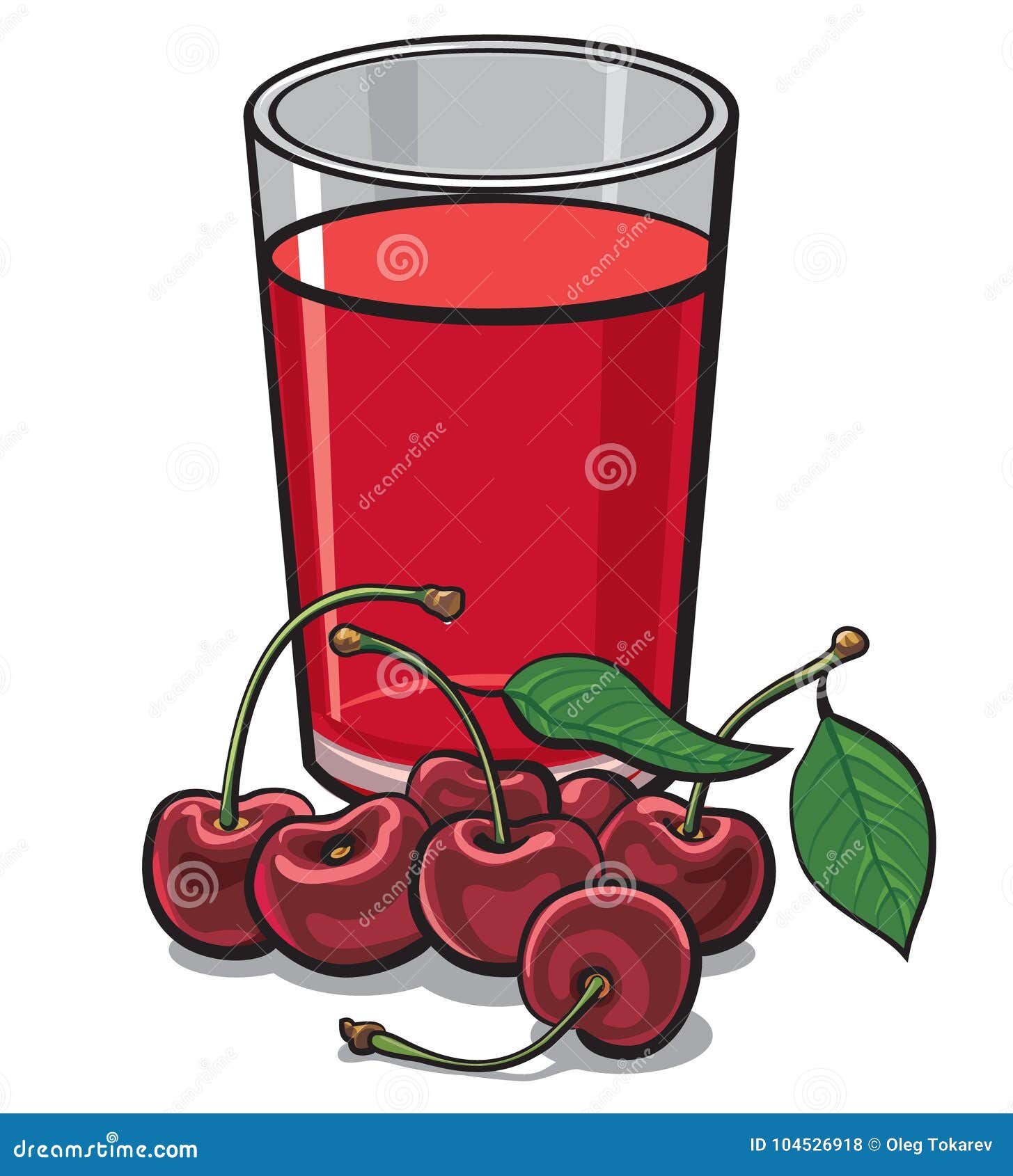 Cherry glass juice stock vector. Illustration of nutrition - 104526918