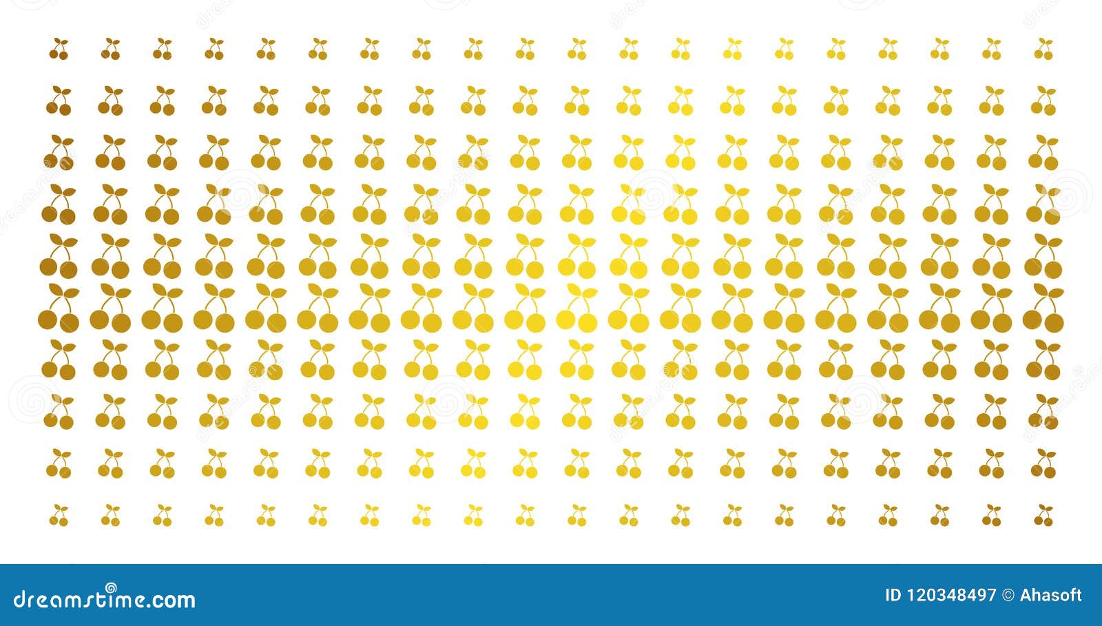 Cherry Golden Halftone Matrix Stock Vector - Illustration of array ...
